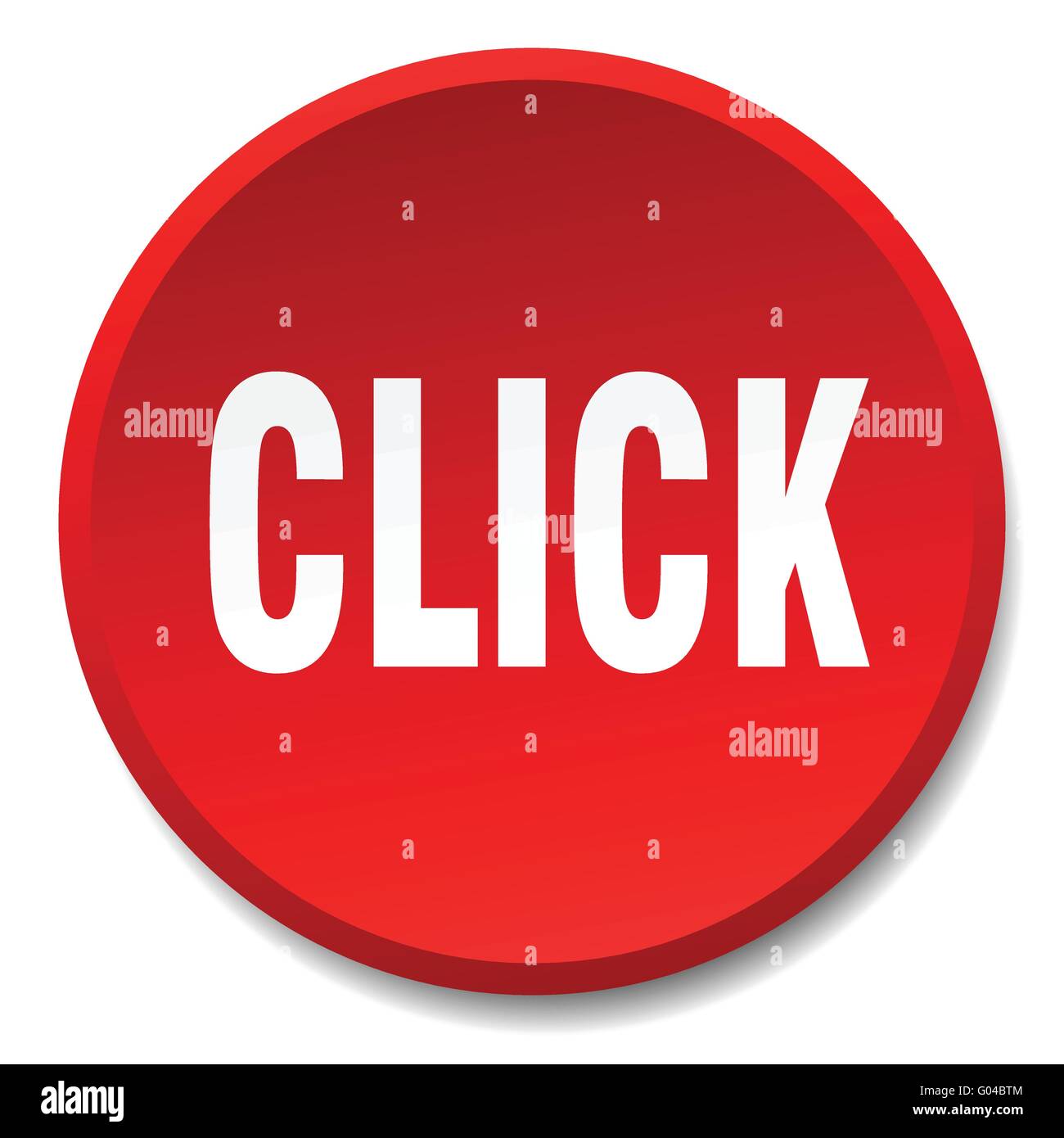 click red round flat isolated push button Stock Vector Image & Art - Alamy