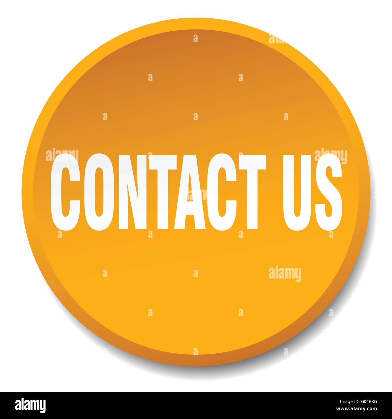 contact us orange round flat isolated push button Stock Vector Image ...