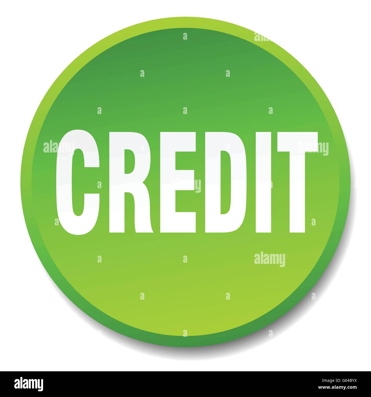 credit green round flat isolated push button Stock Vector Image & Art ...