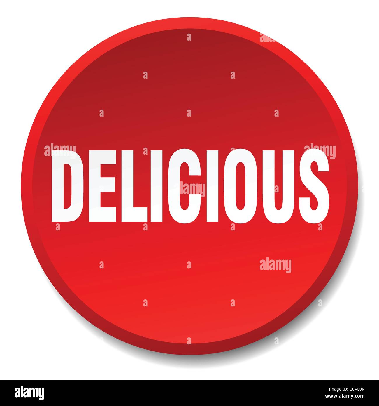 delicious red round flat isolated push button Stock Vector Image & Art - Alamy