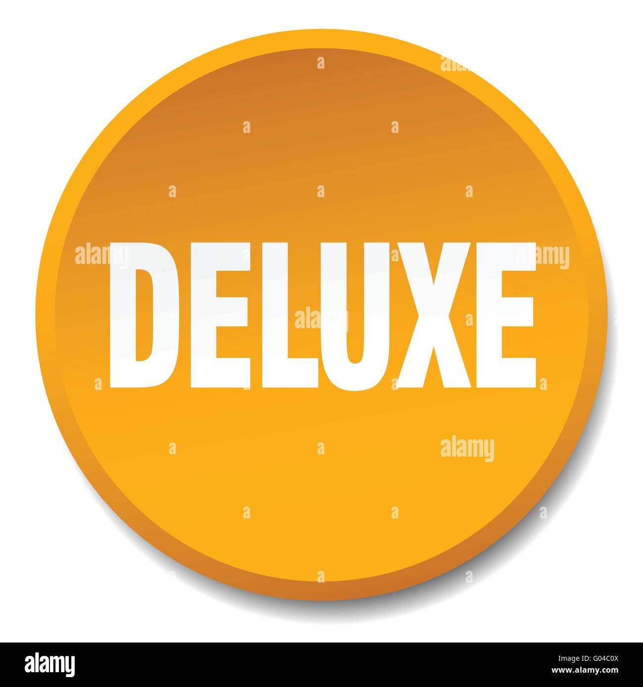 deluxe orange round flat isolated push button Stock Vector Image & Art ...