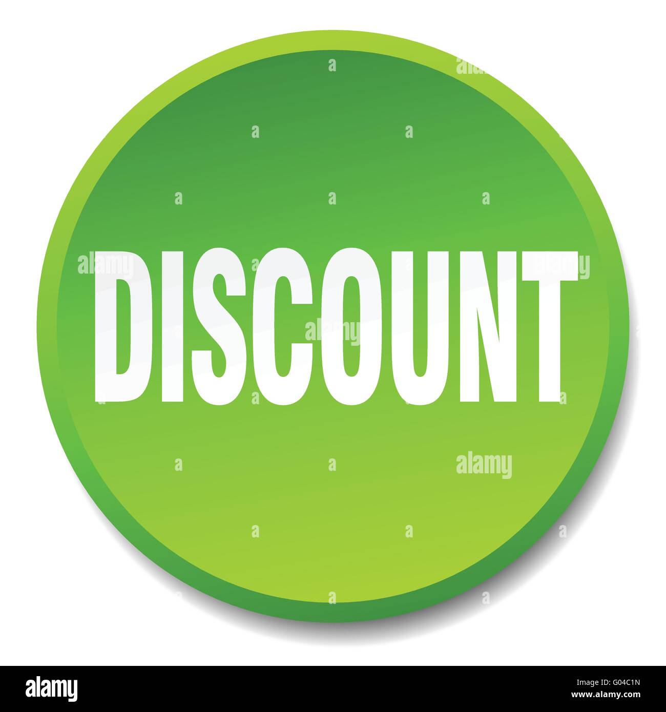 discount green round flat isolated push button Stock Vector Image & Art ...
