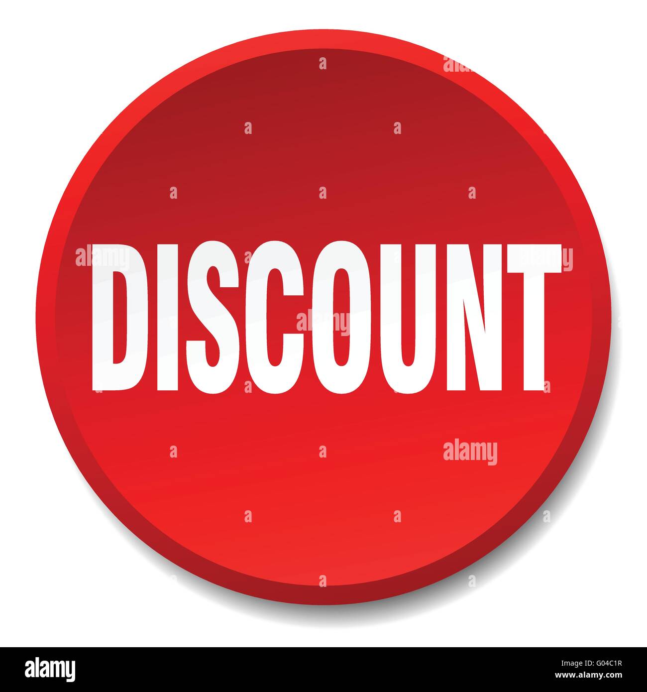 discount red round flat isolated push button Stock Vector Image & Art ...
