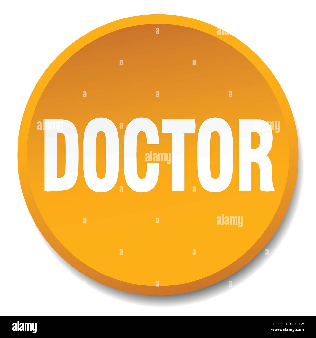 doctor orange round flat isolated push button Stock Vector Image & Art ...