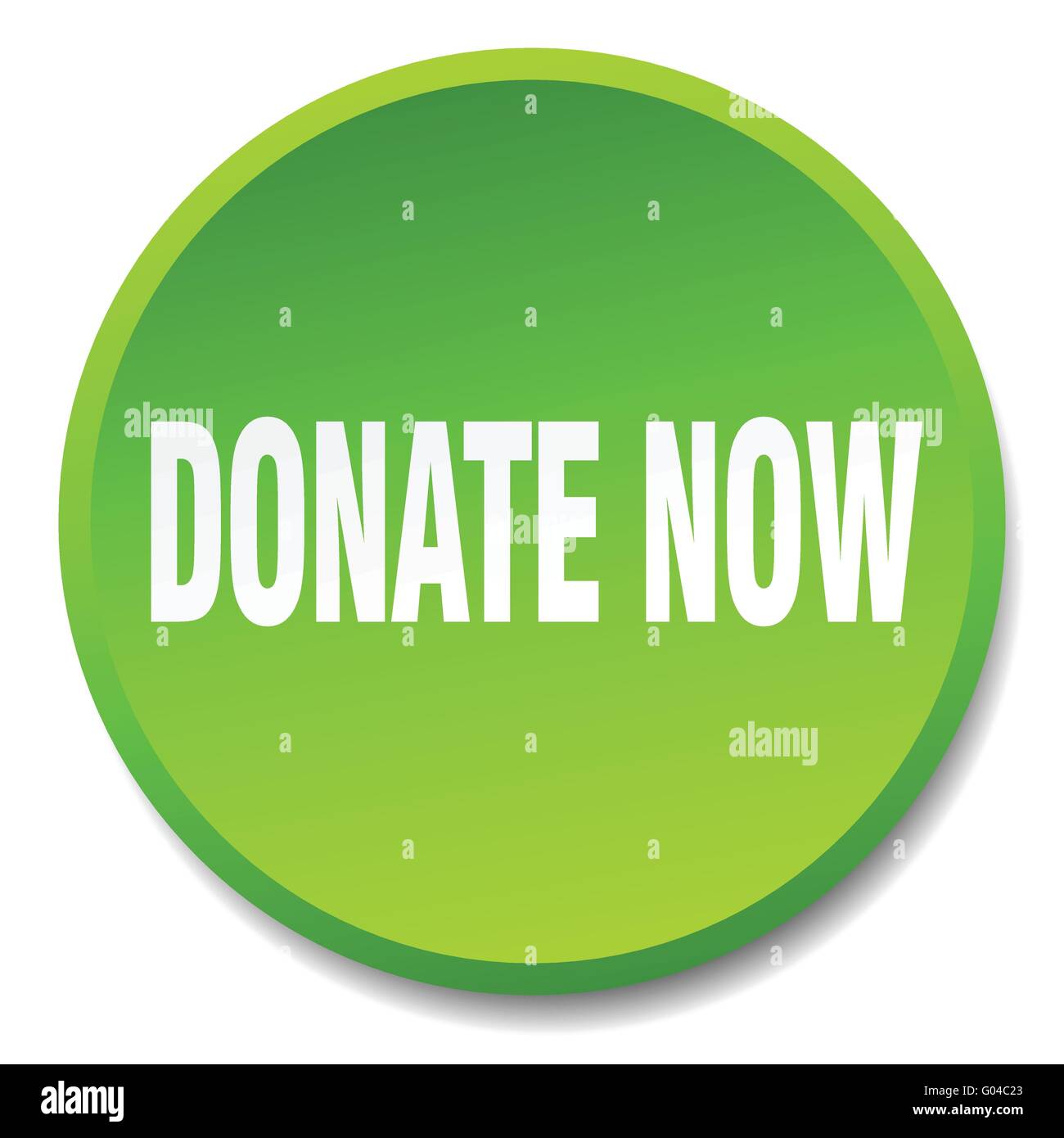 donate now green round flat isolated push button Stock Vector Image ...