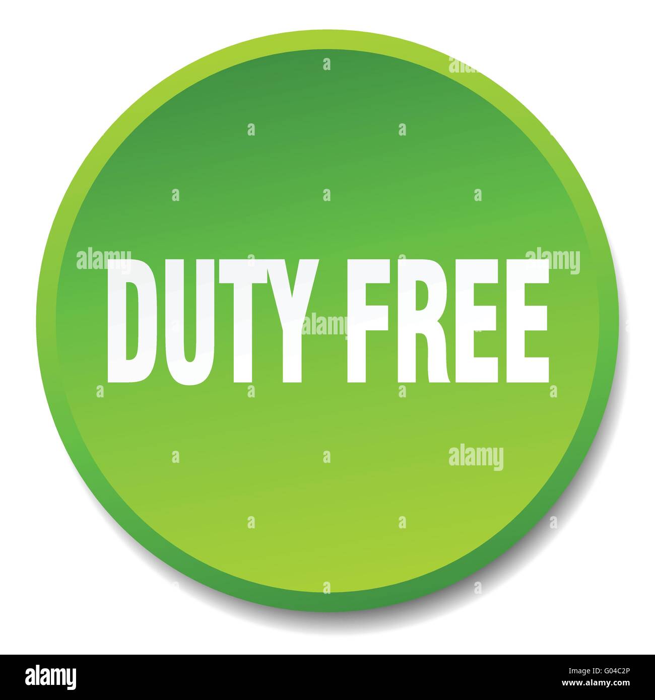 duty free green round flat isolated push button Stock Vector Image & Art - Alamy