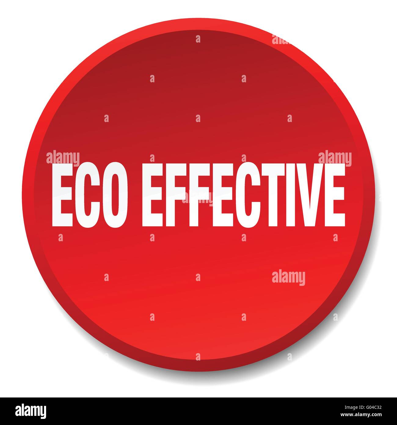 eco effective red round flat isolated push button Stock Vector Image & Art - Alamy