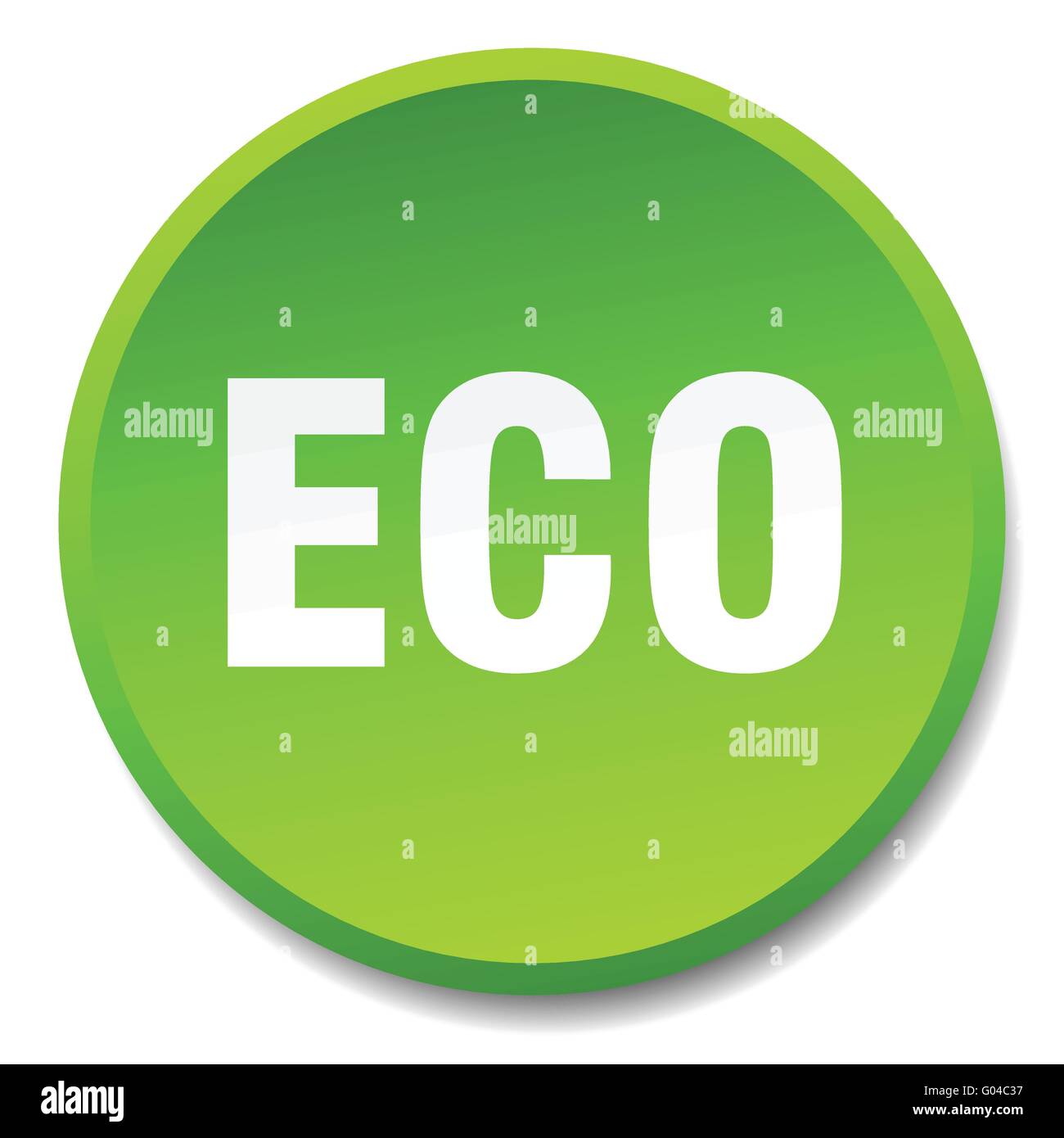 eco green round flat isolated push button Stock Vector Image & Art - Alamy