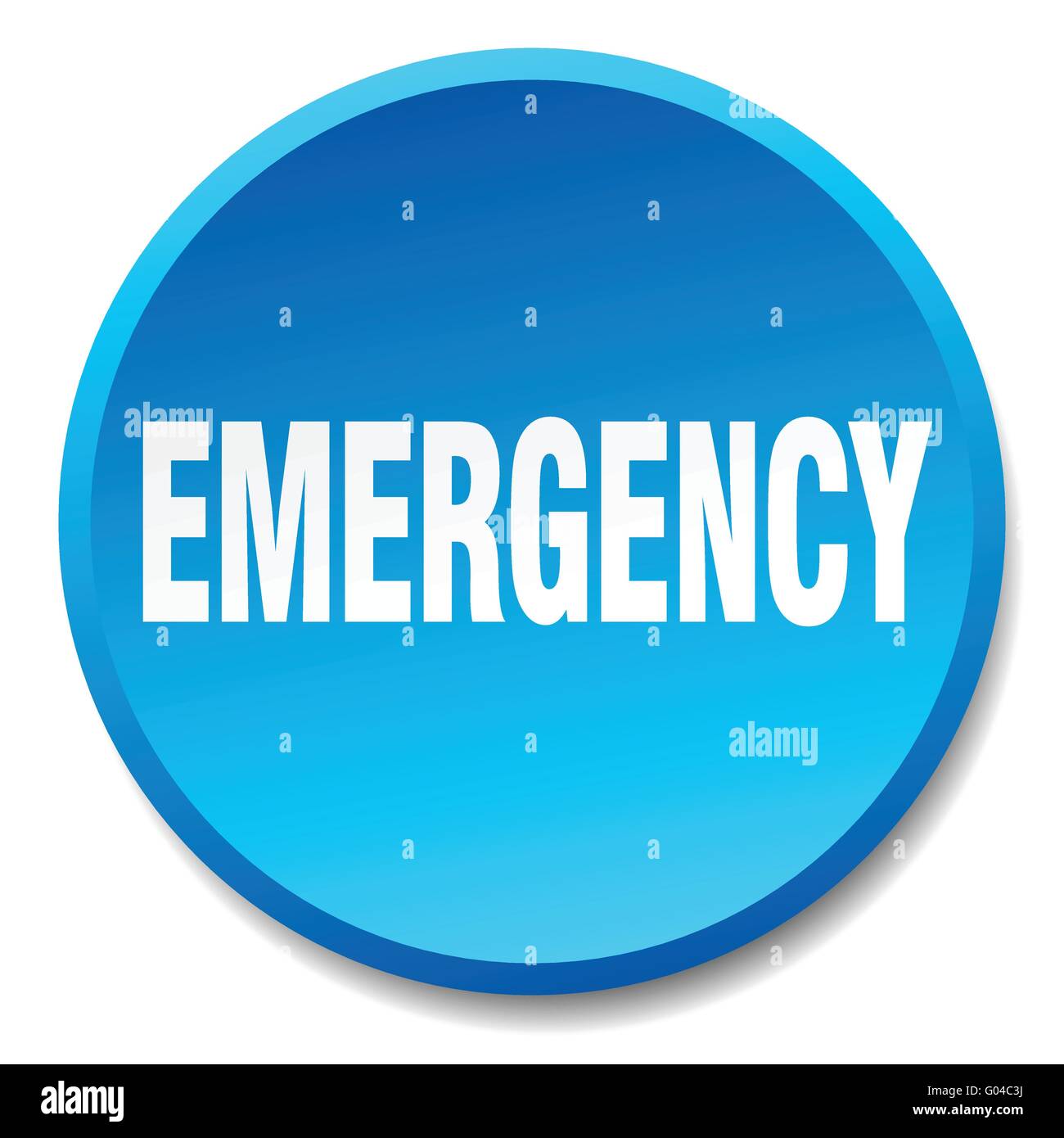 emergency blue round flat isolated push button Stock Vector Image & Art ...
