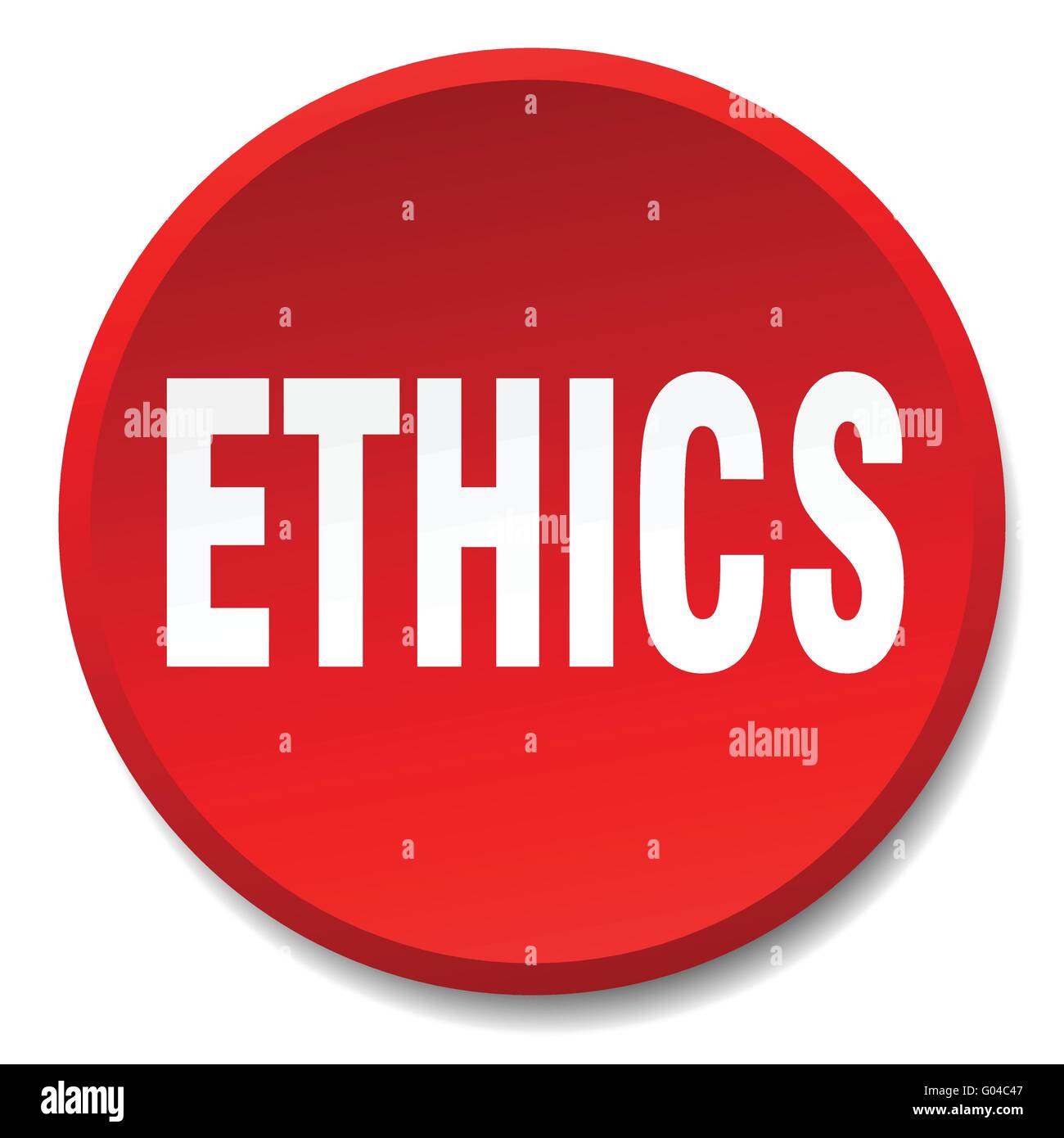 ethics red round flat isolated push button Stock Vector Image & Art - Alamy