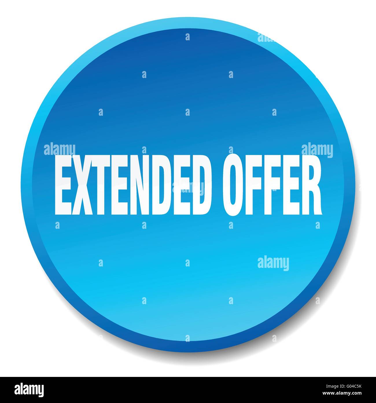 extended offer blue round flat isolated push button Stock Vector Image & Art - Alamy
