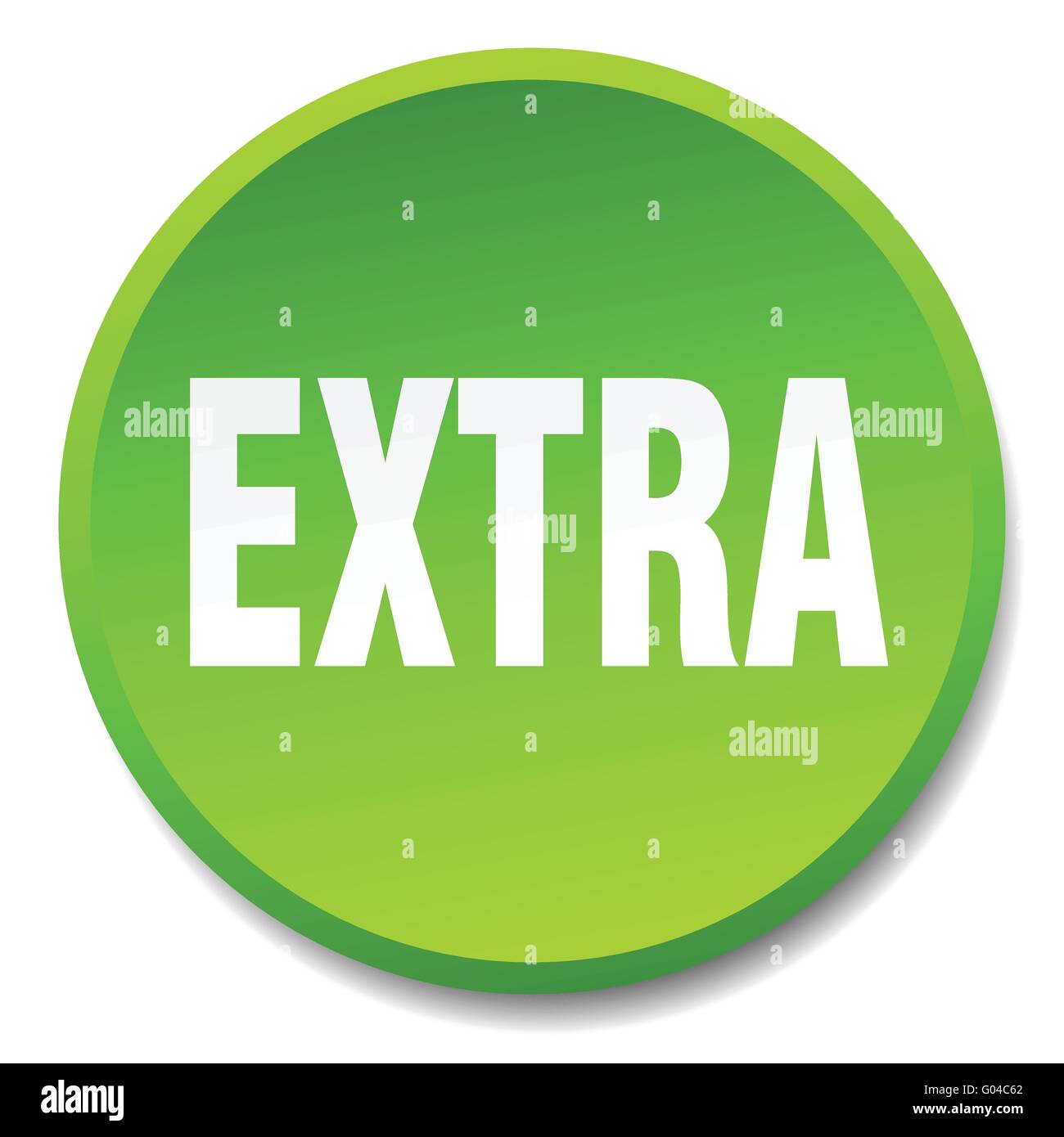 extra green round flat isolated push button Stock Vector Image & Art ...
