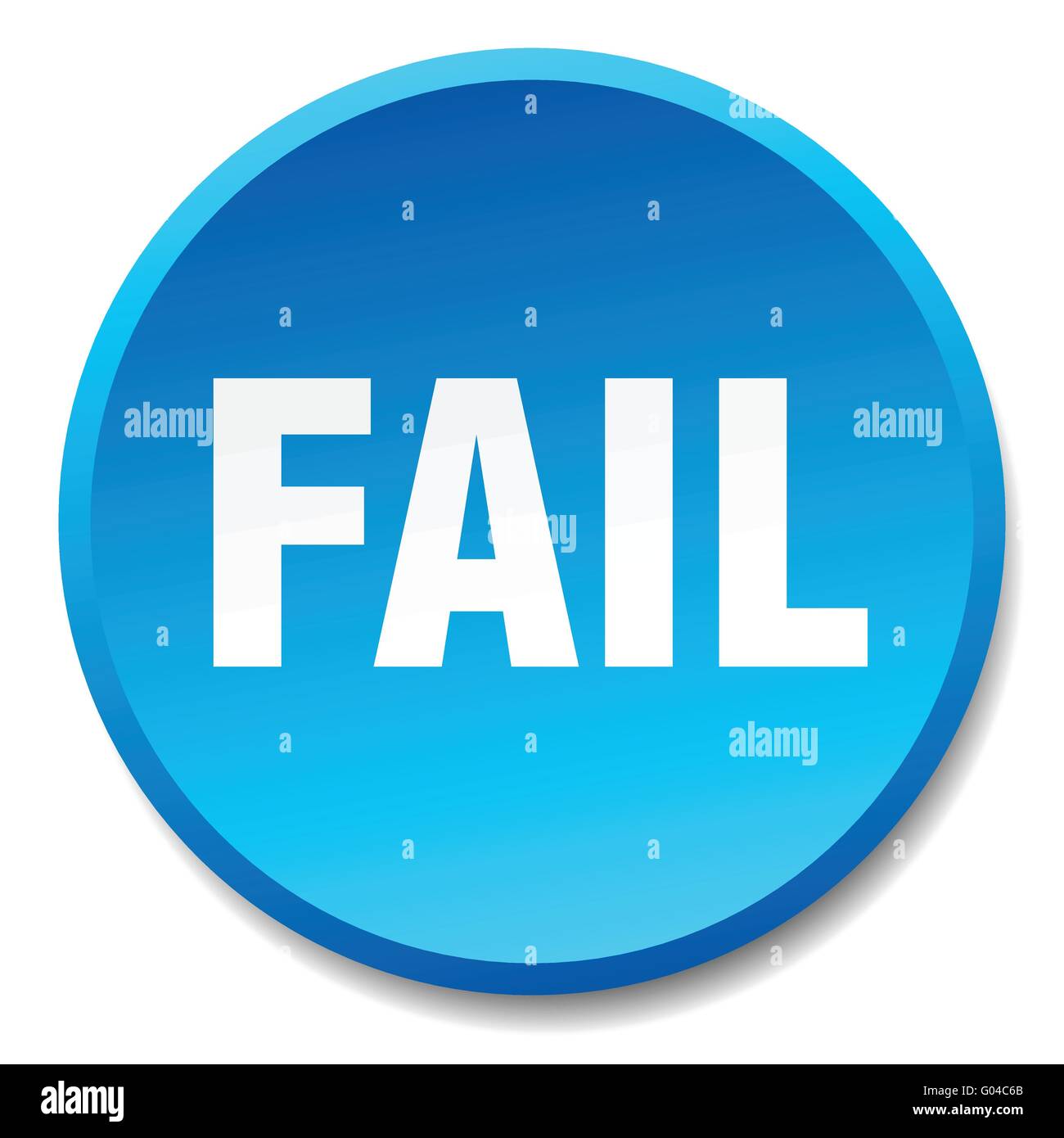 fail blue round flat isolated push button Stock Vector Image & Art - Alamy