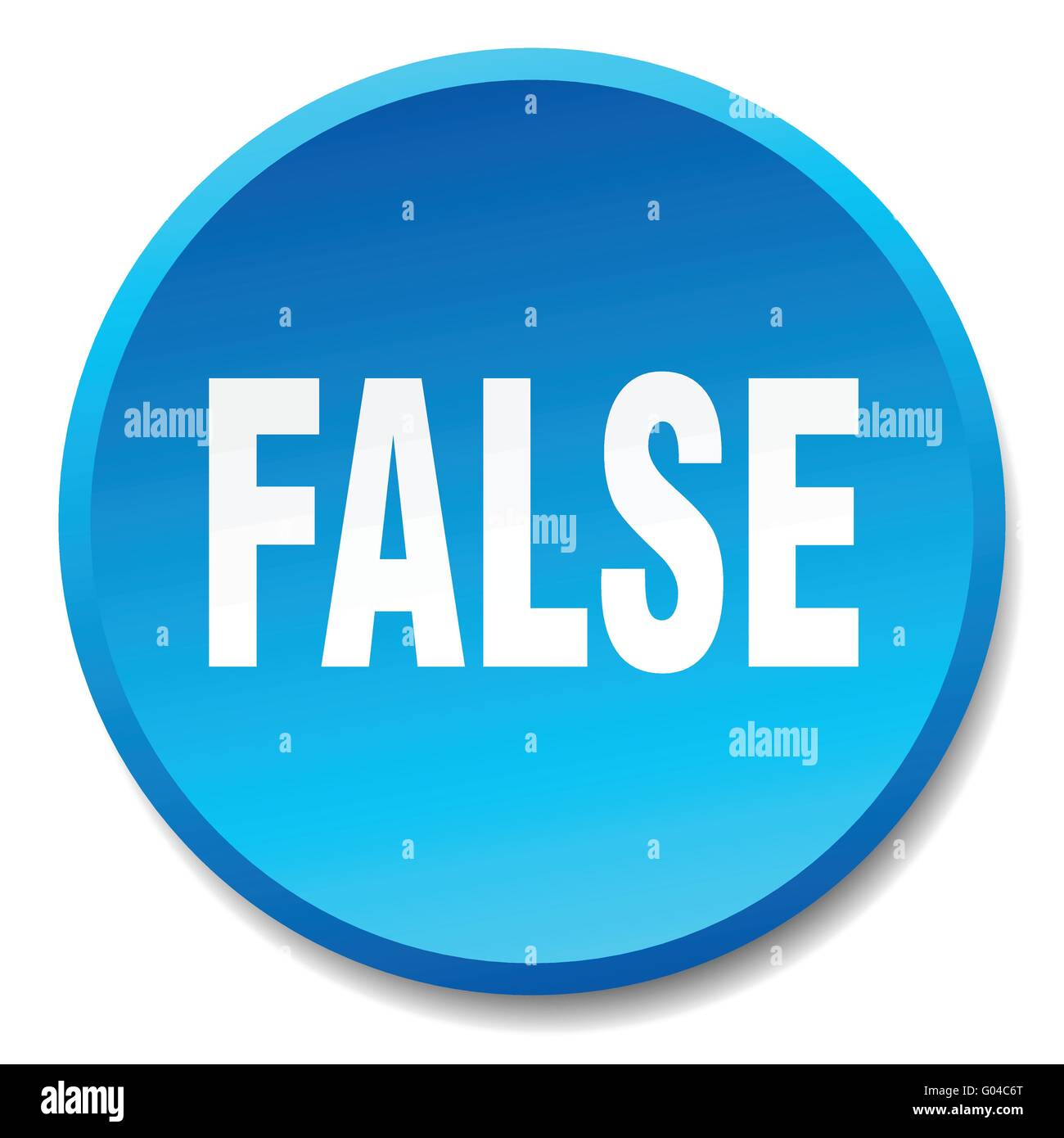 false blue round flat isolated push button Stock Vector Image & Art - Alamy