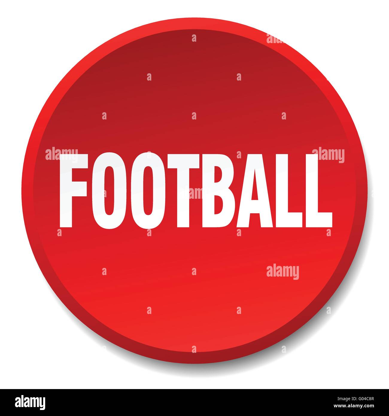 football red round flat isolated push button Stock Vector Image & Art ...