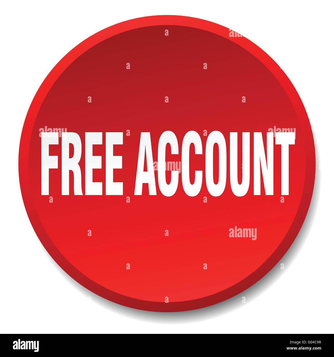 free account red round flat isolated push button Stock Vector Image ...