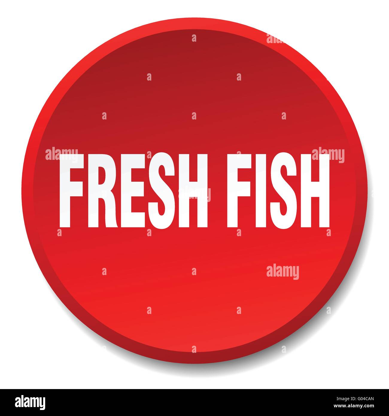 fresh fish red round flat isolated push button Stock Vector Image & Art ...