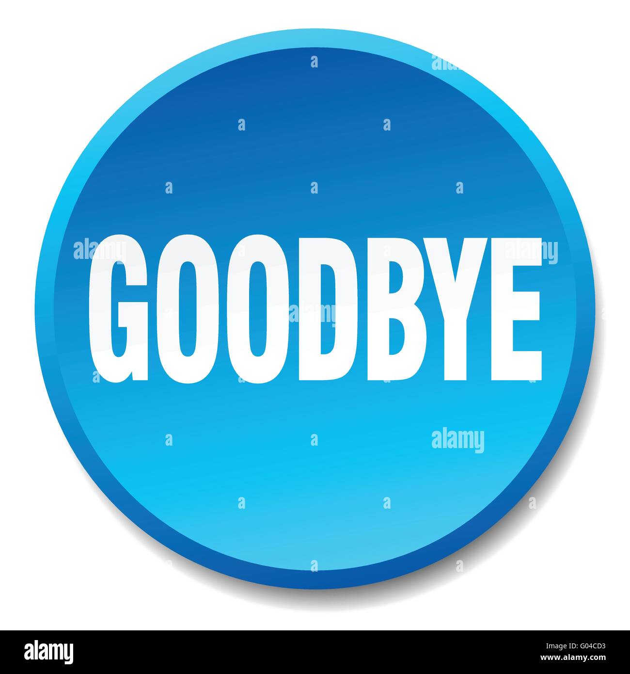 goodbye blue round flat isolated push button Stock Vector Image & Art ...