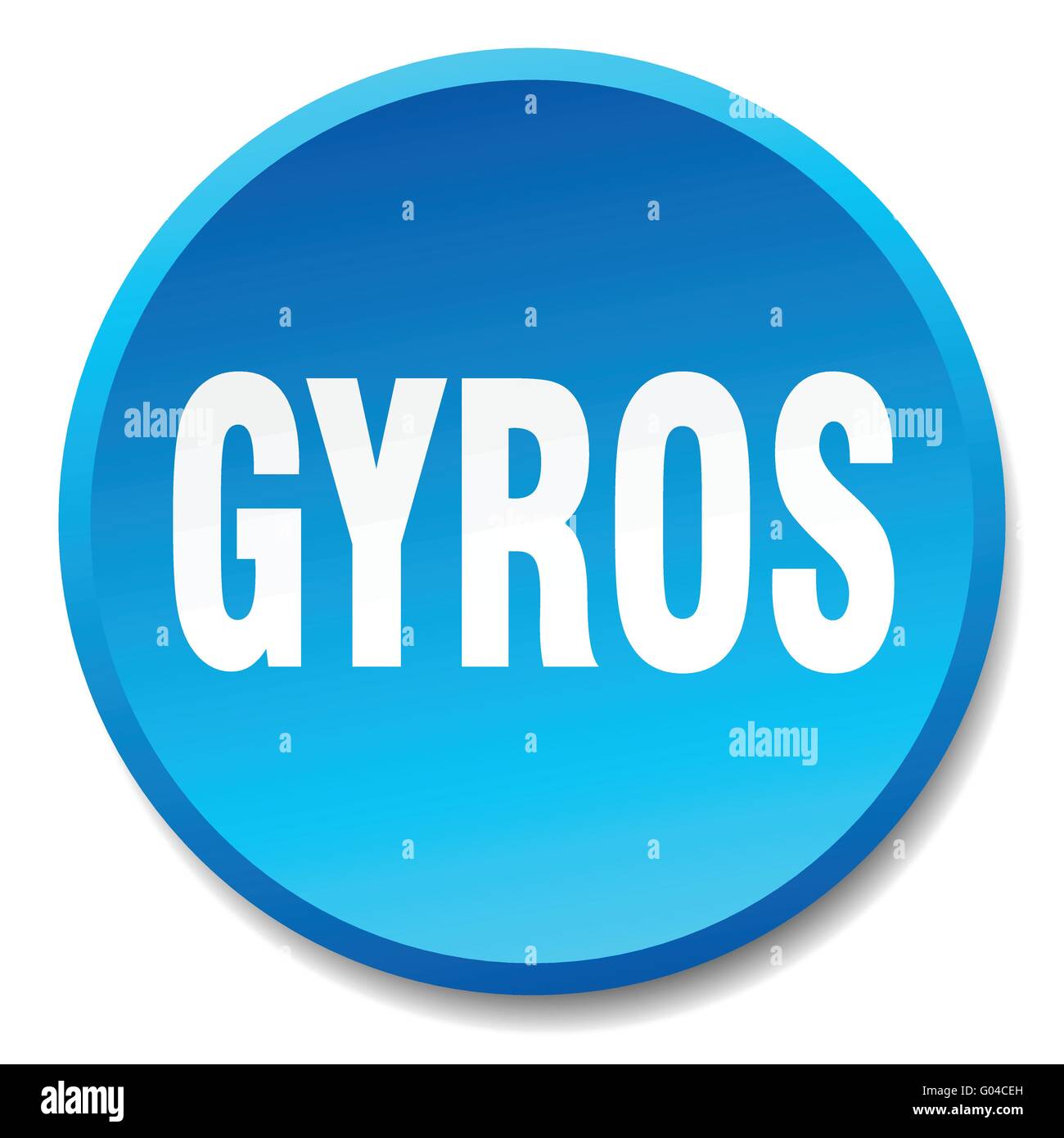 gyros blue round flat isolated push button Stock Vector Image & Art - Alamy
