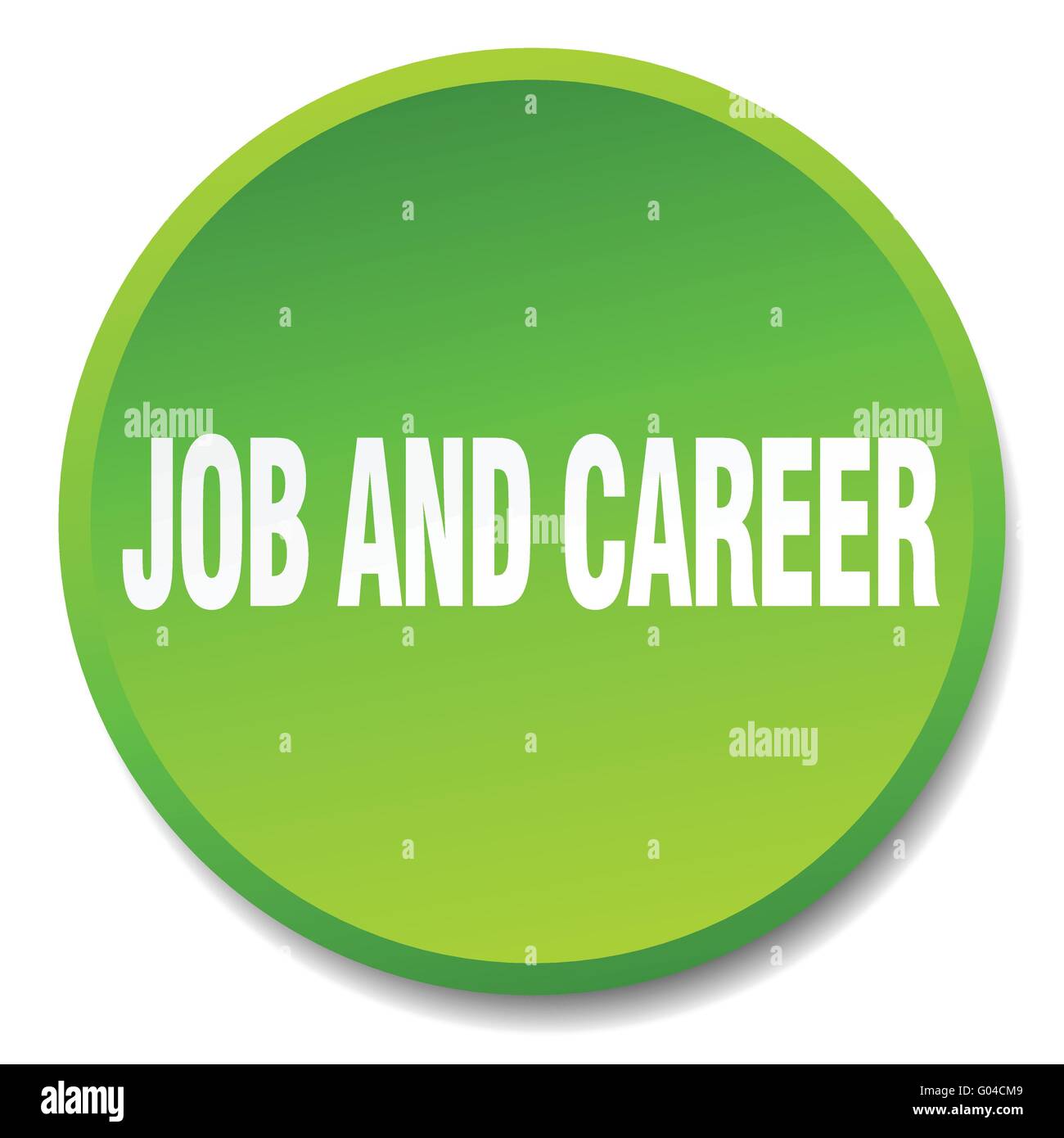 job and career green round flat isolated push button Stock Vector Image ...