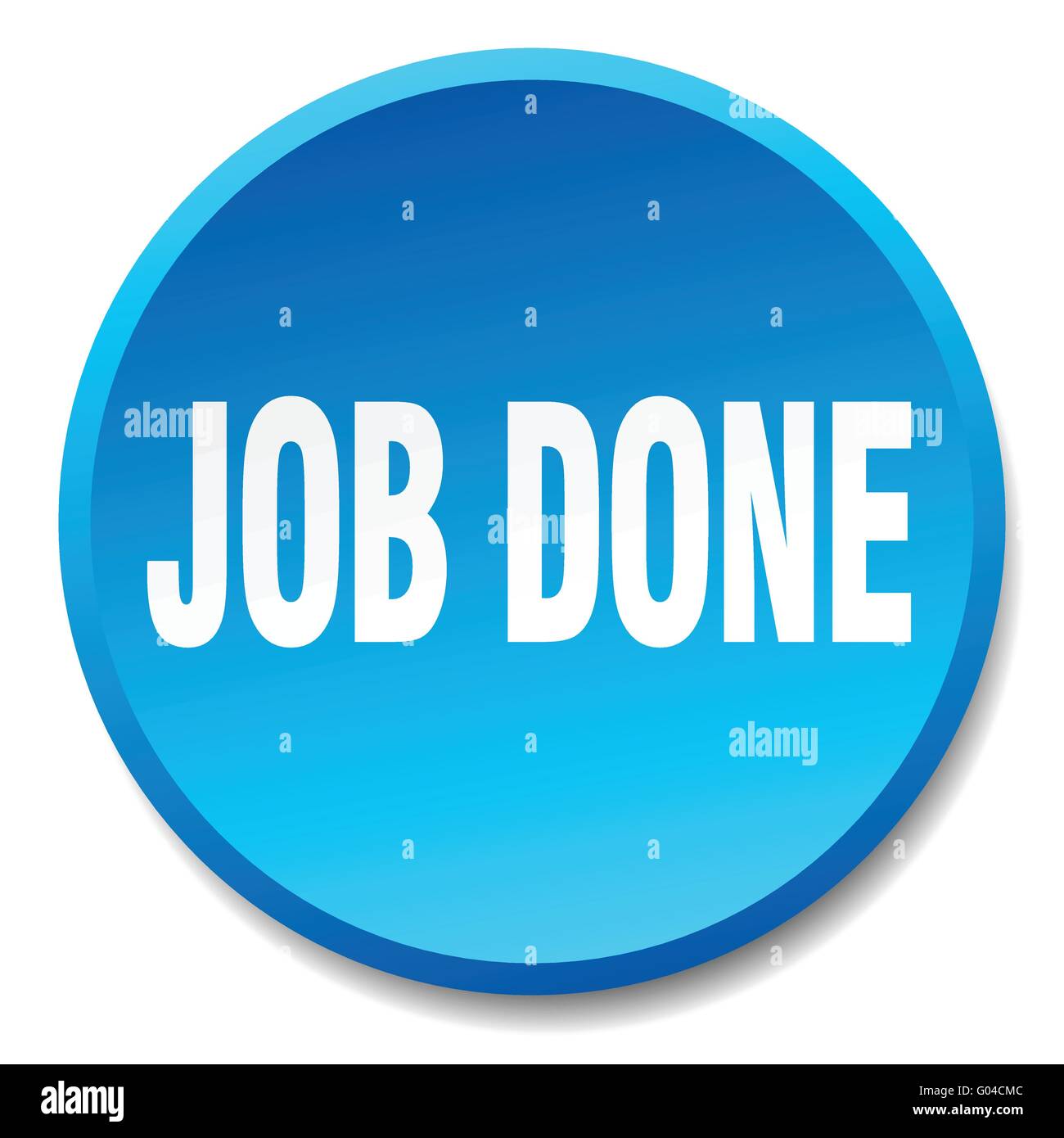 job done blue round flat isolated push button Stock Vector Image & Art ...