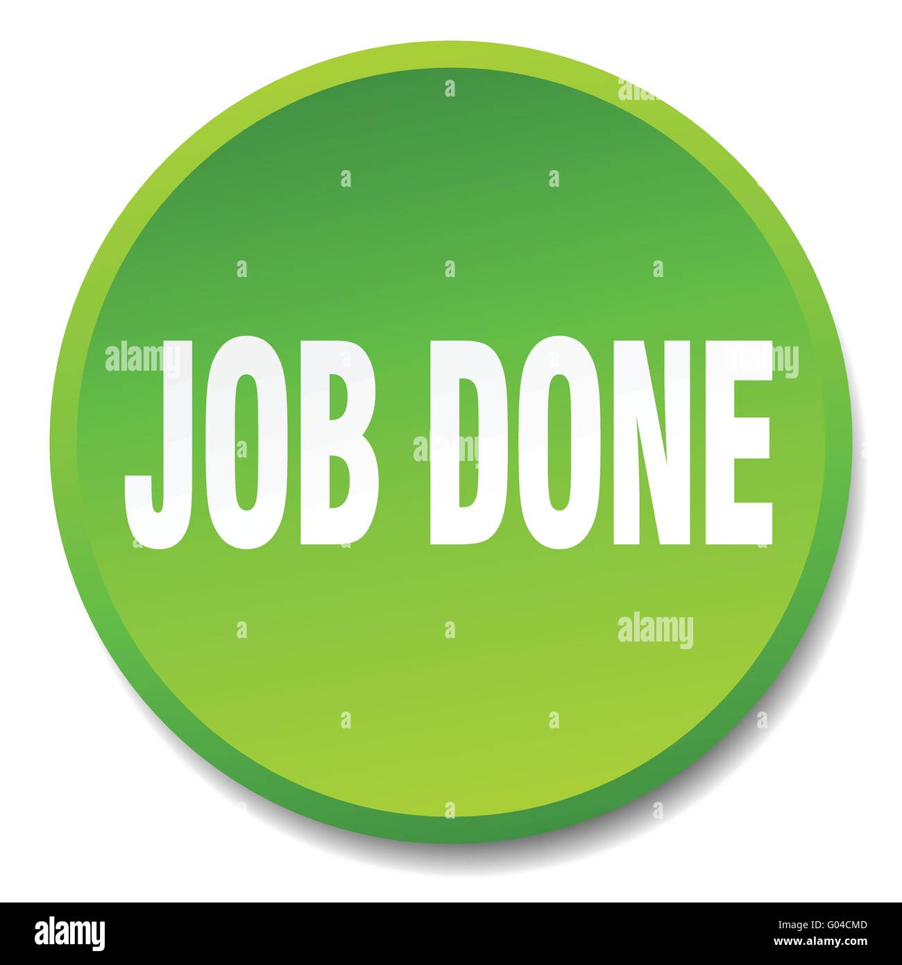 job done green round flat isolated push button Stock Vector Image & Art ...
