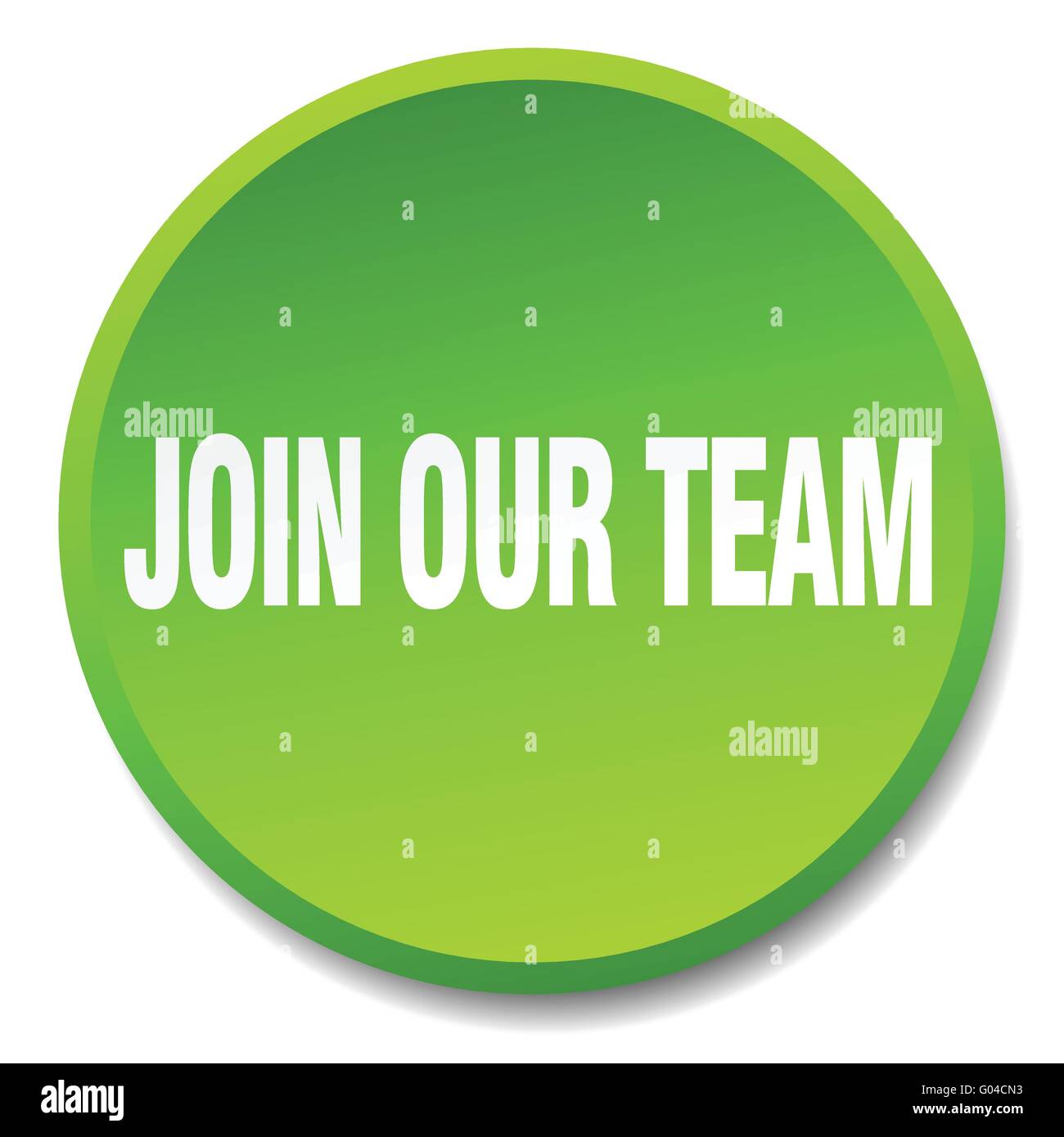 join our team green round flat isolated push button Stock Vector Image ...