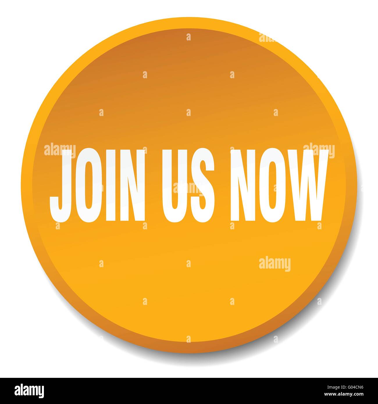 join us now orange round flat isolated push button Stock Vector Image ...