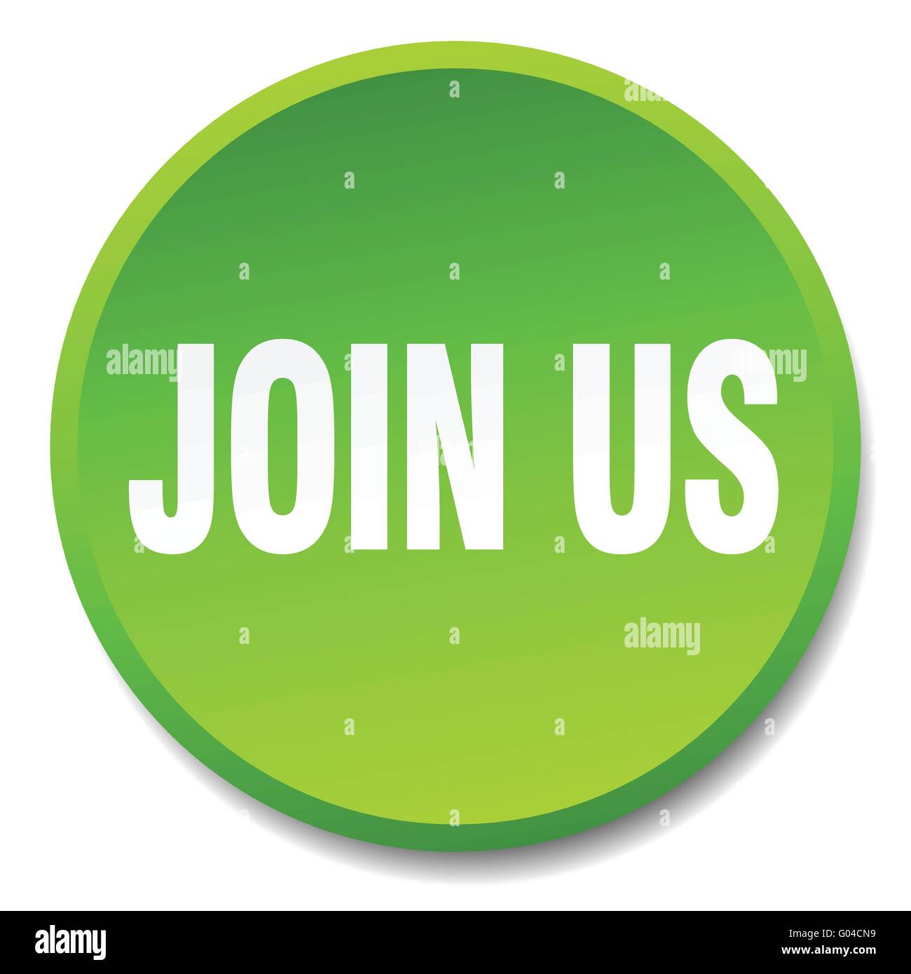 join us green round flat isolated push button Stock Vector Image & Art ...