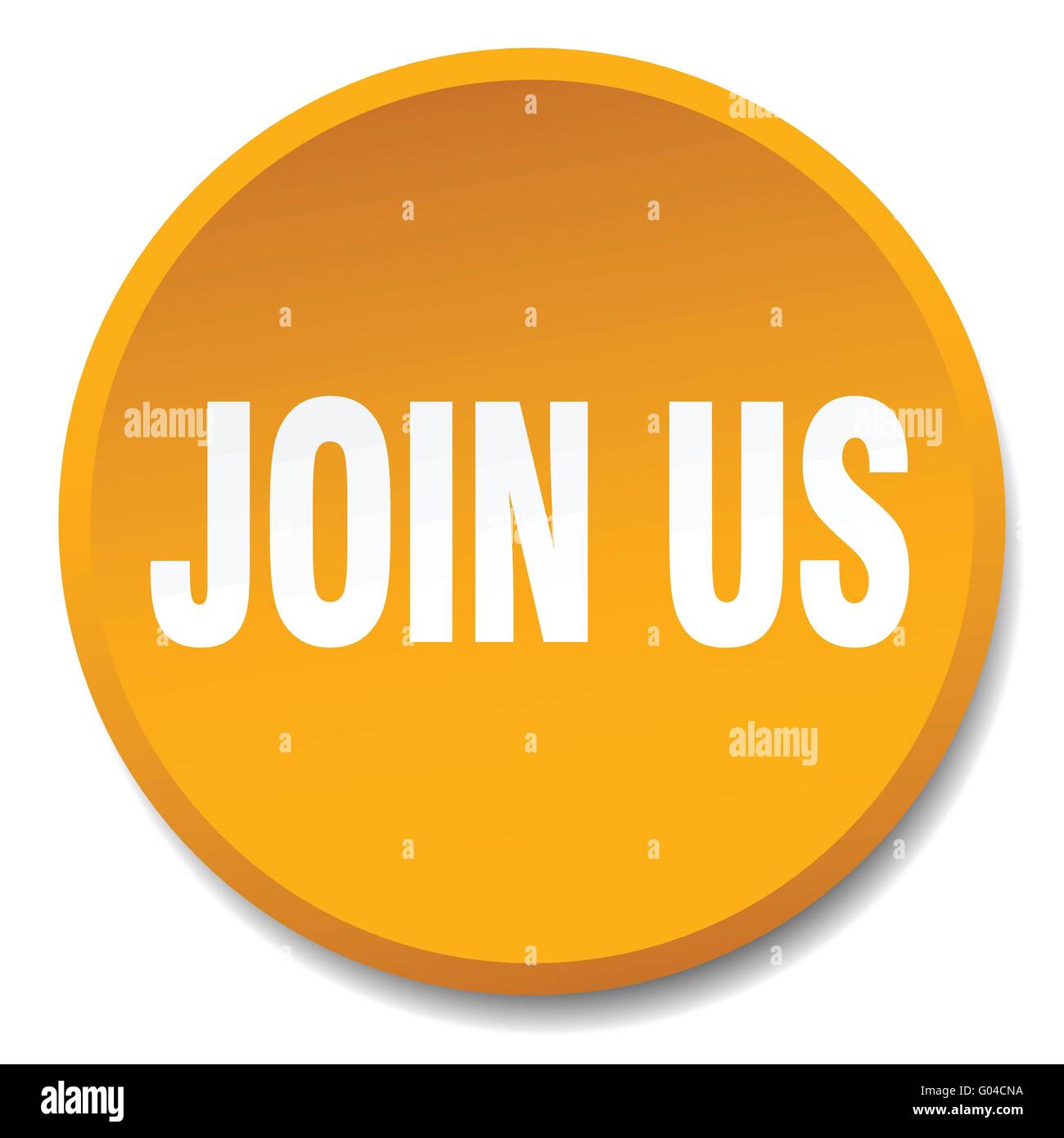join us orange round flat isolated push button Stock Vector Image & Art ...