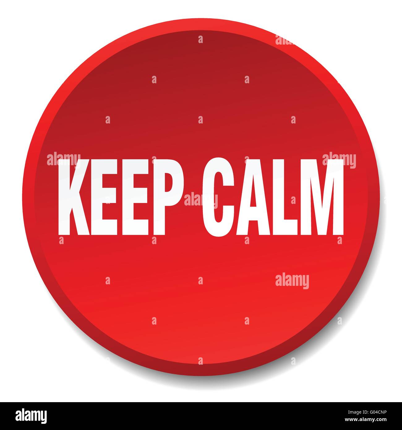 keep calm red round flat isolated push button Stock Vector Image & Art ...