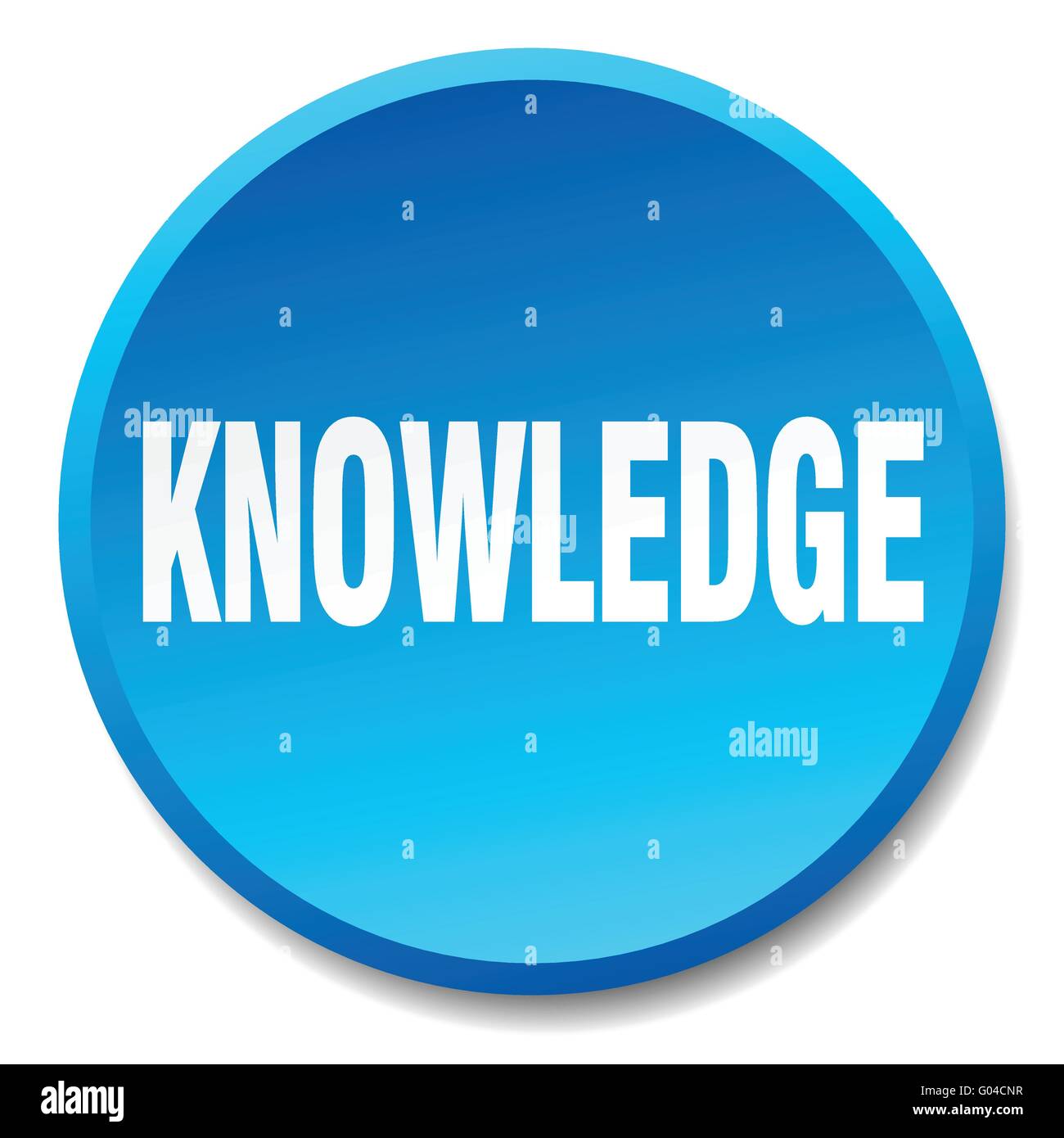 knowledge blue round flat isolated push button Stock Vector Image & Art ...
