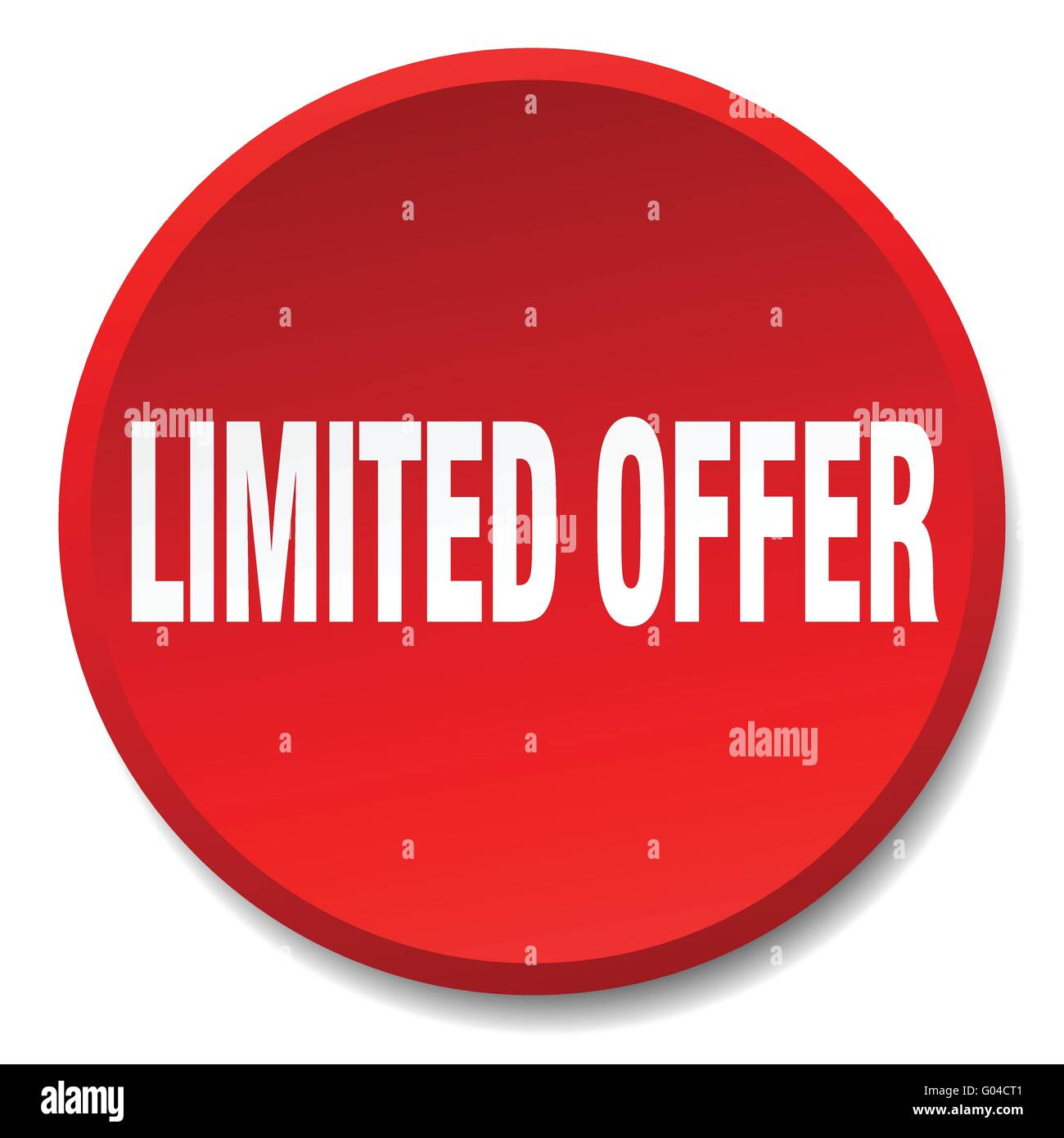 limited offer red round flat isolated push button Stock Vector Image & Art - Alamy