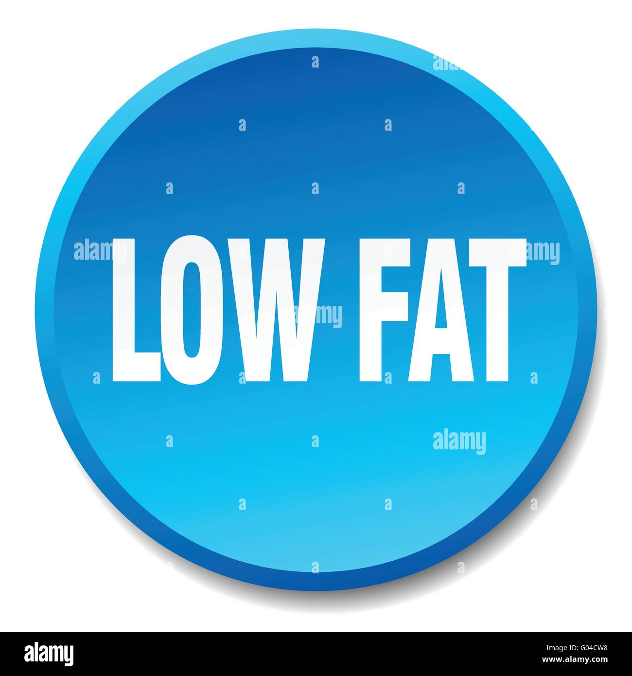 low fat blue round flat isolated push button Stock Vector Image & Art ...