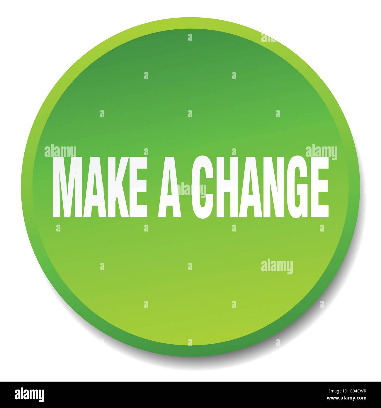 make a change green round flat isolated push button Stock Vector Image & Art - Alamy