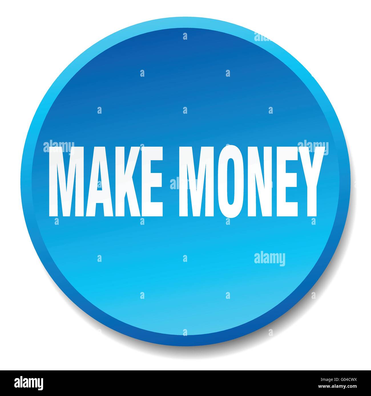 make money blue round flat isolated push button Stock Vector Image ...