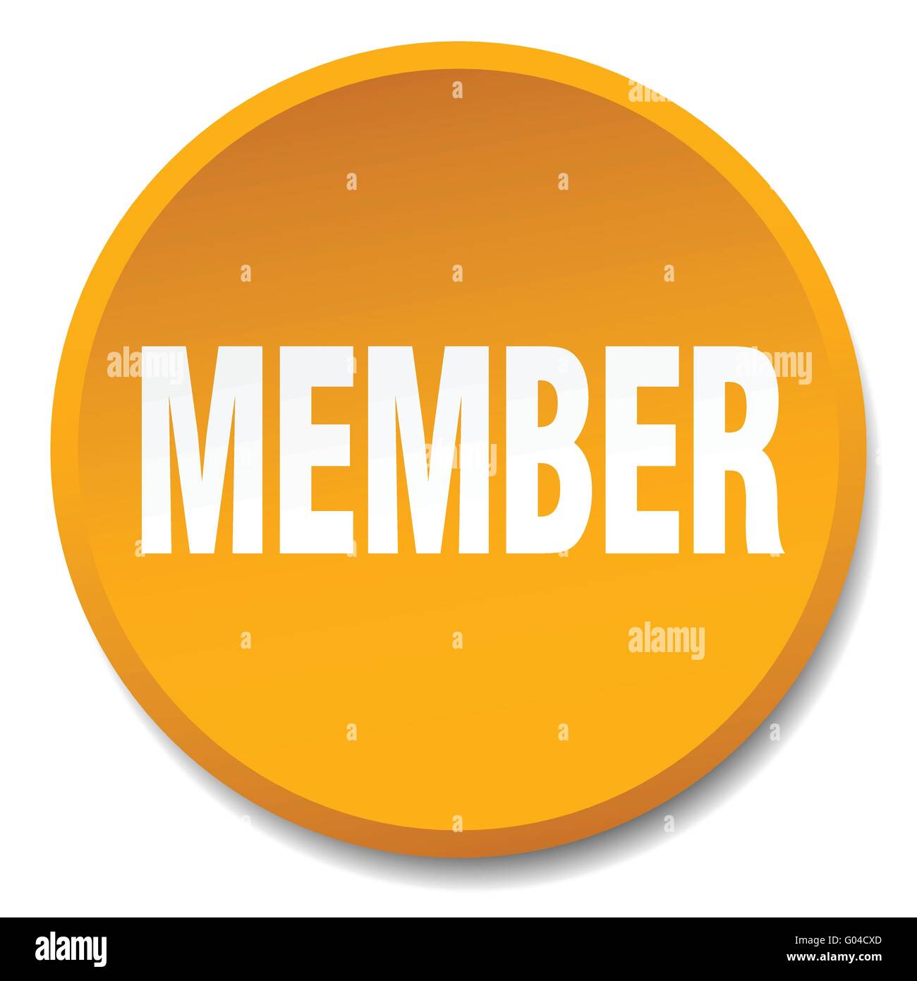 member orange round flat isolated push button Stock Vector Image & Art ...
