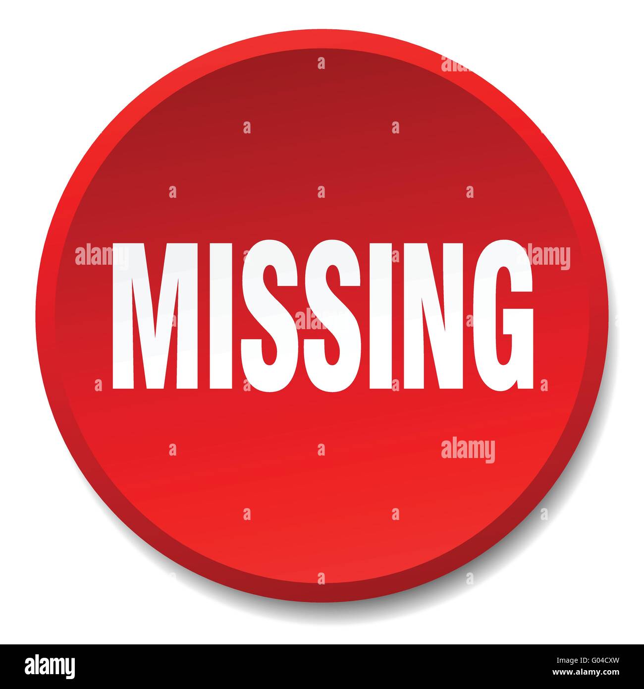 missing red round flat isolated push button Stock Vector Image & Art ...
