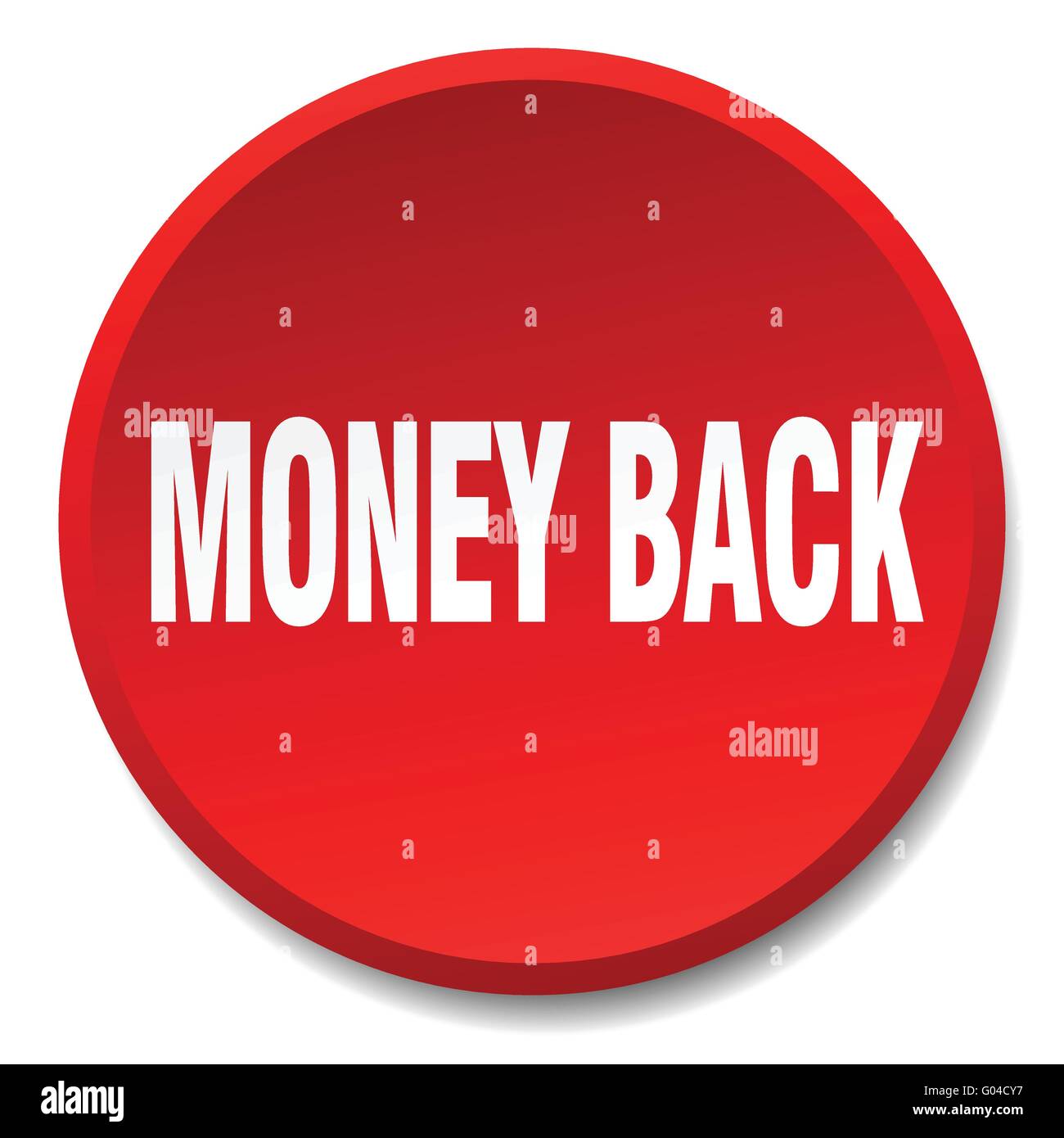 money back red round flat isolated push button Stock Vector Image & Art ...