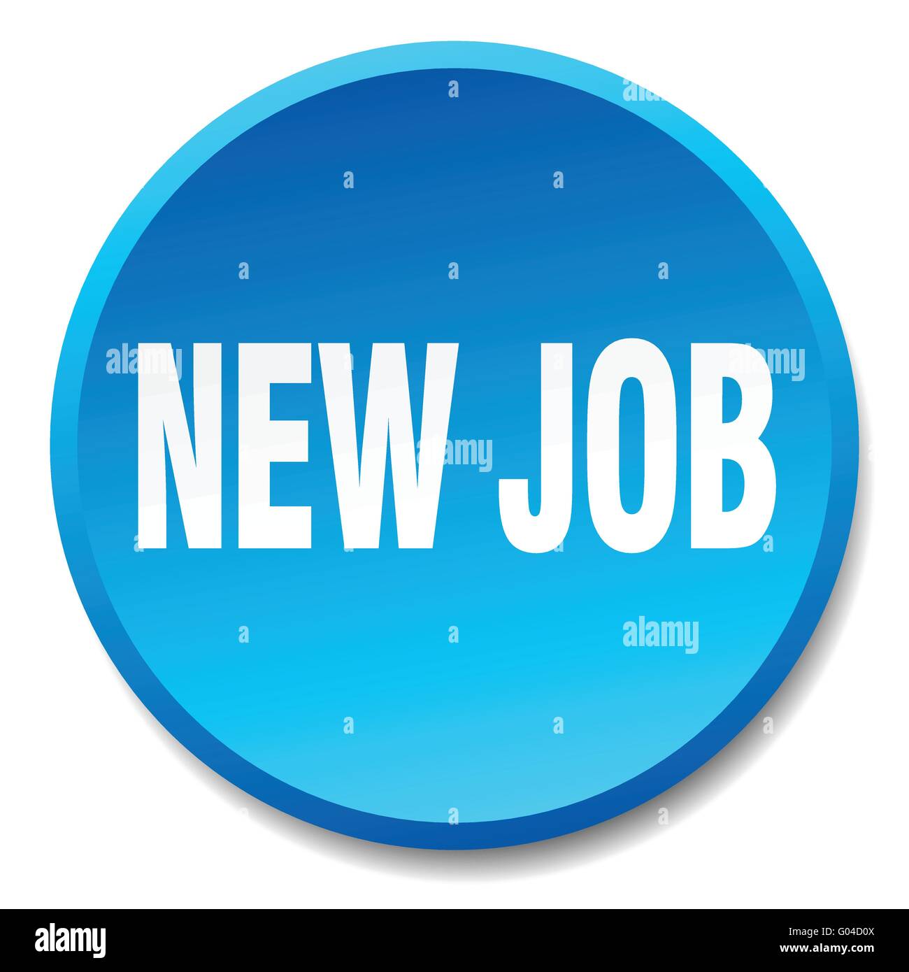 new job blue round flat isolated push button Stock Vector Image & Art ...