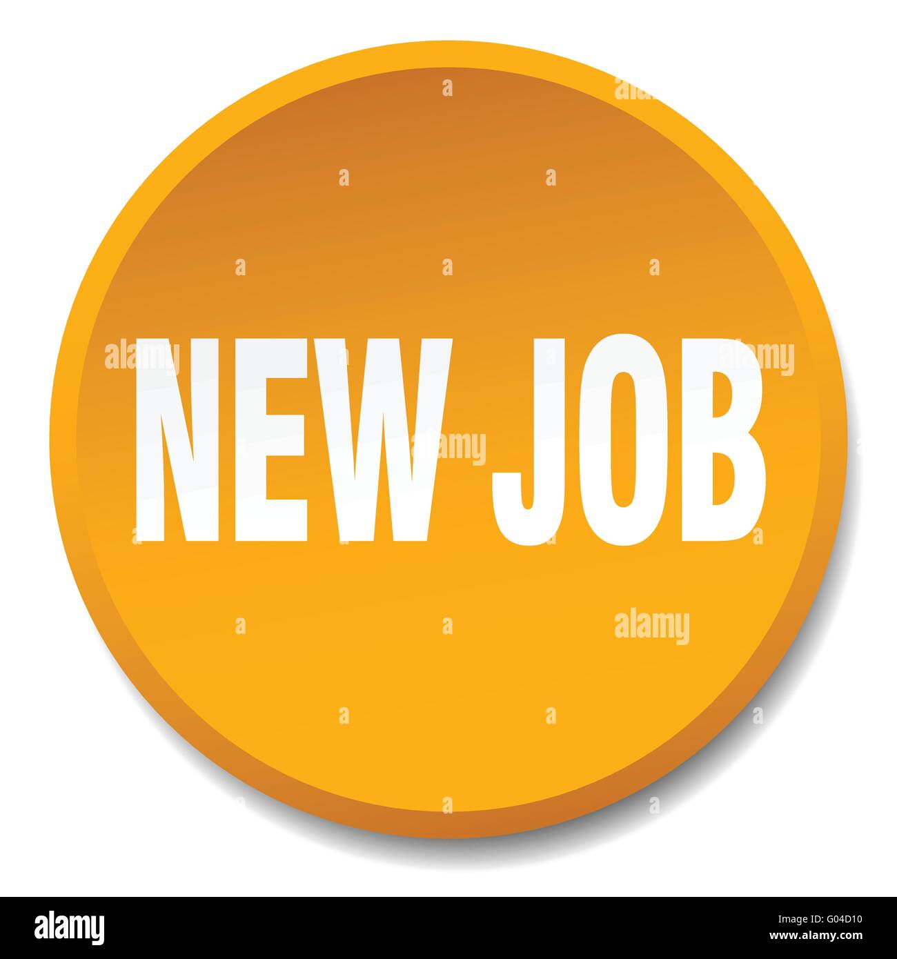 new job orange round flat isolated push button Stock Vector Image & Art ...