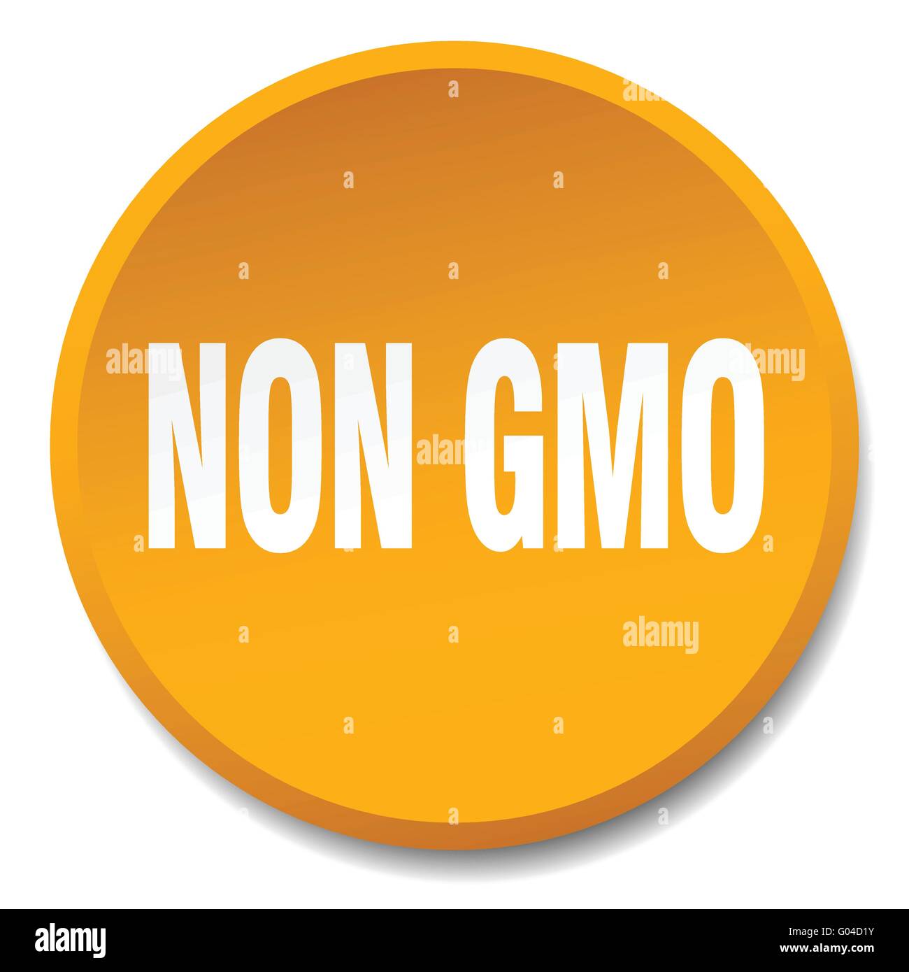 non gmo orange round flat isolated push button Stock Vector Image & Art - Alamy