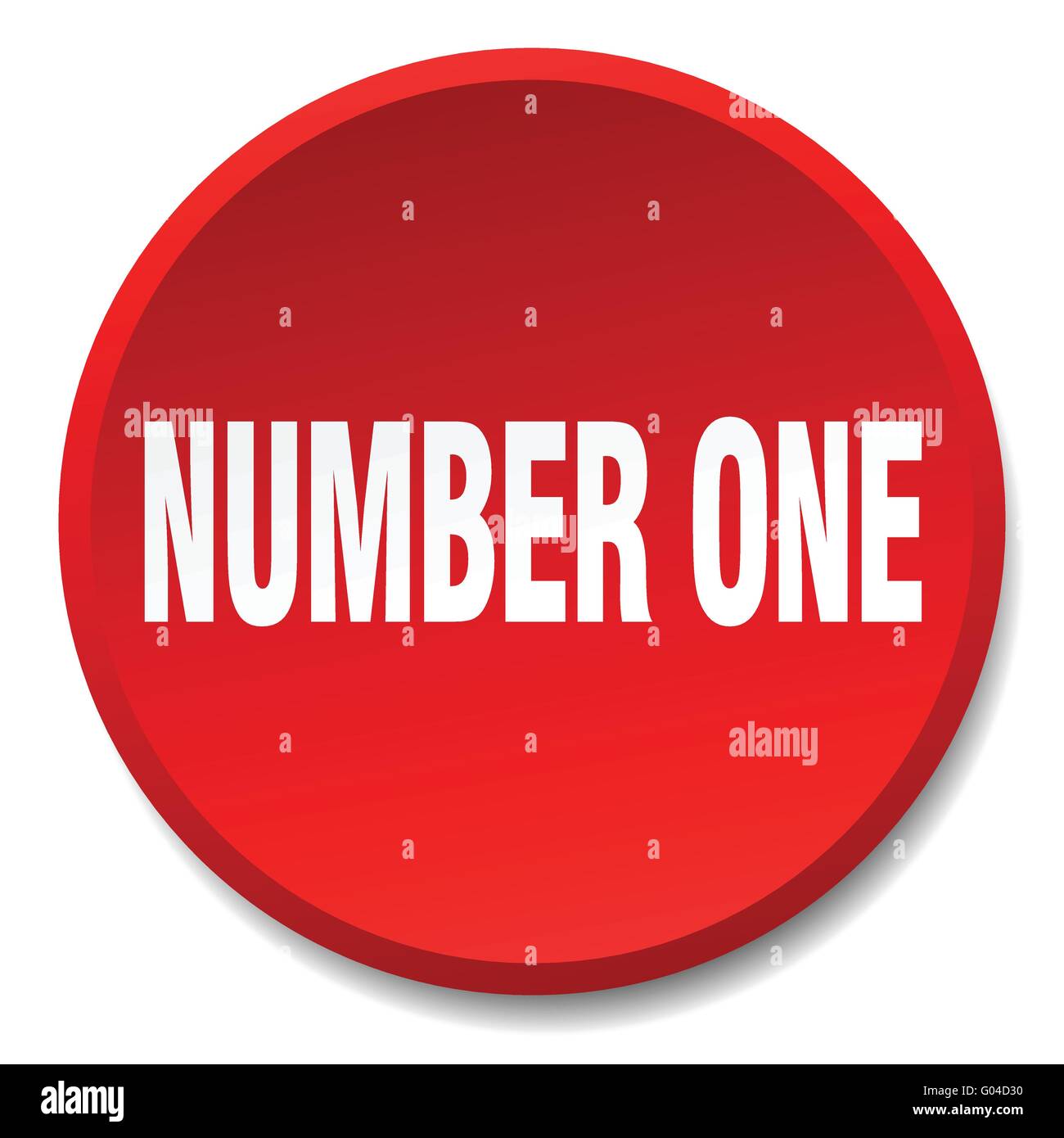 number one red round flat isolated push button Stock Vector Image & Art ...