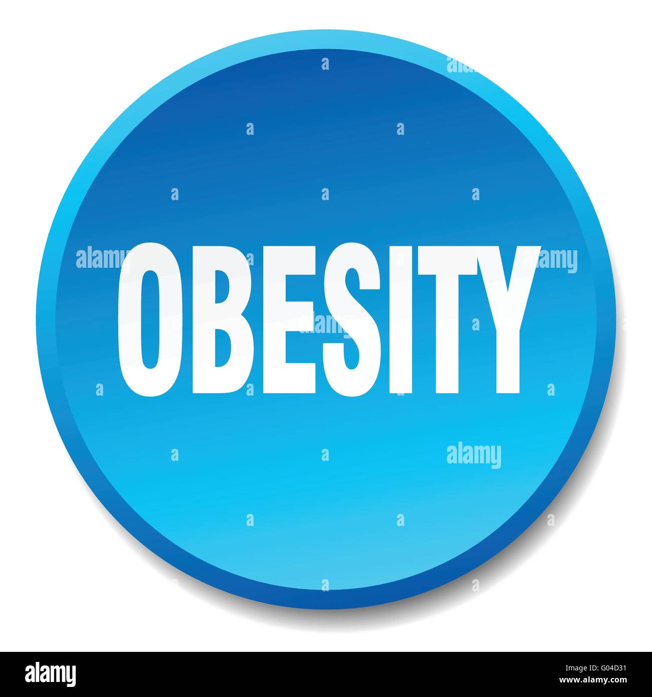 obesity blue round flat isolated push button Stock Vector Image & Art ...