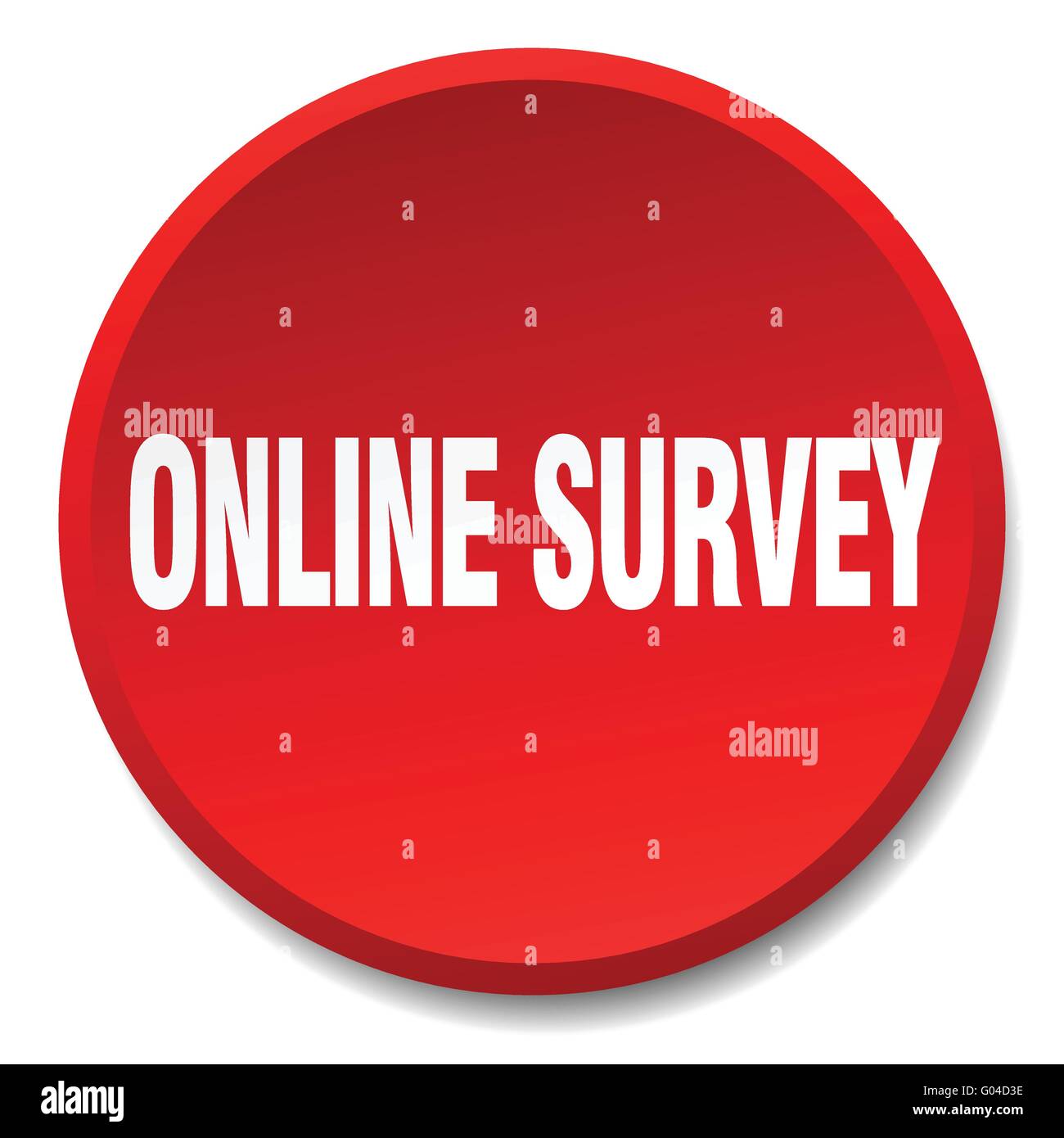 online survey red round flat isolated push button Stock Vector Image ...