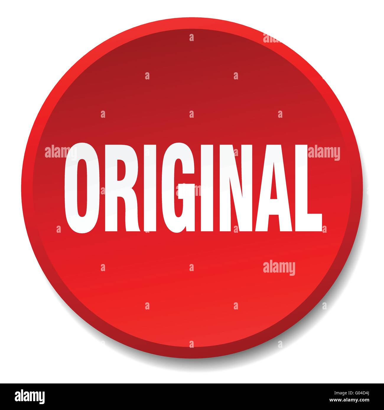 original red round flat isolated push button Stock Vector Image & Art ...