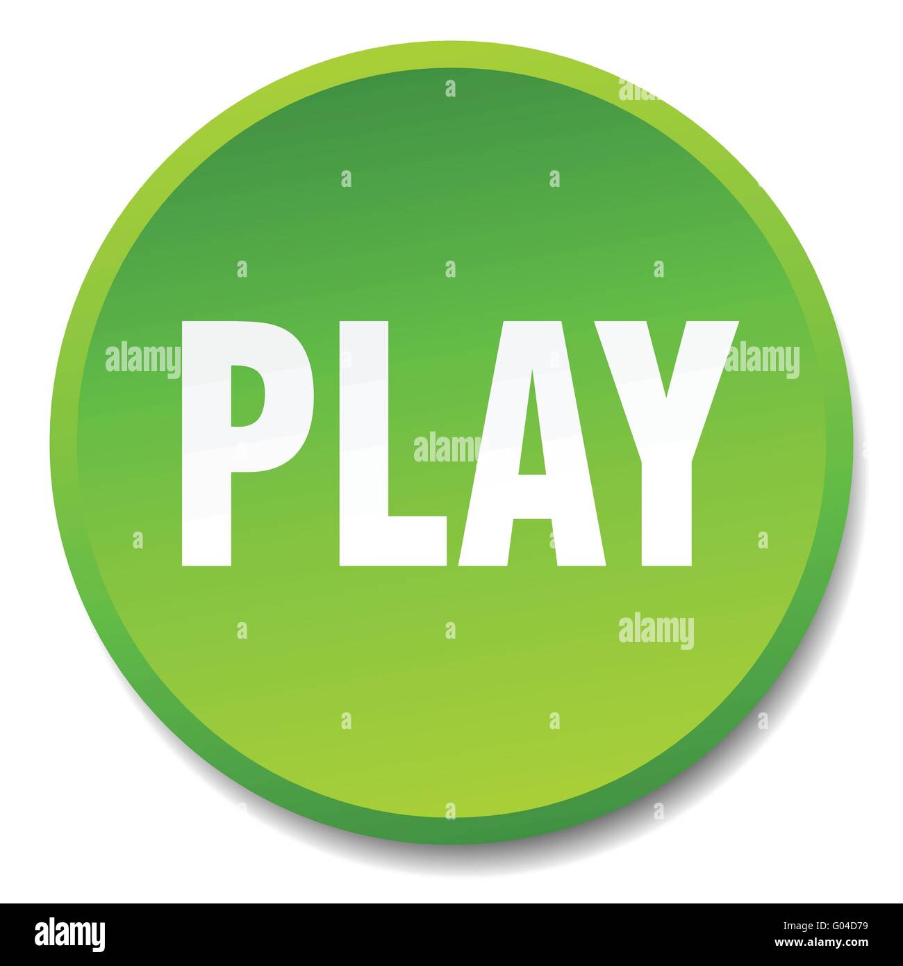 play green round flat isolated push button Stock Vector Image & Art - Alamy