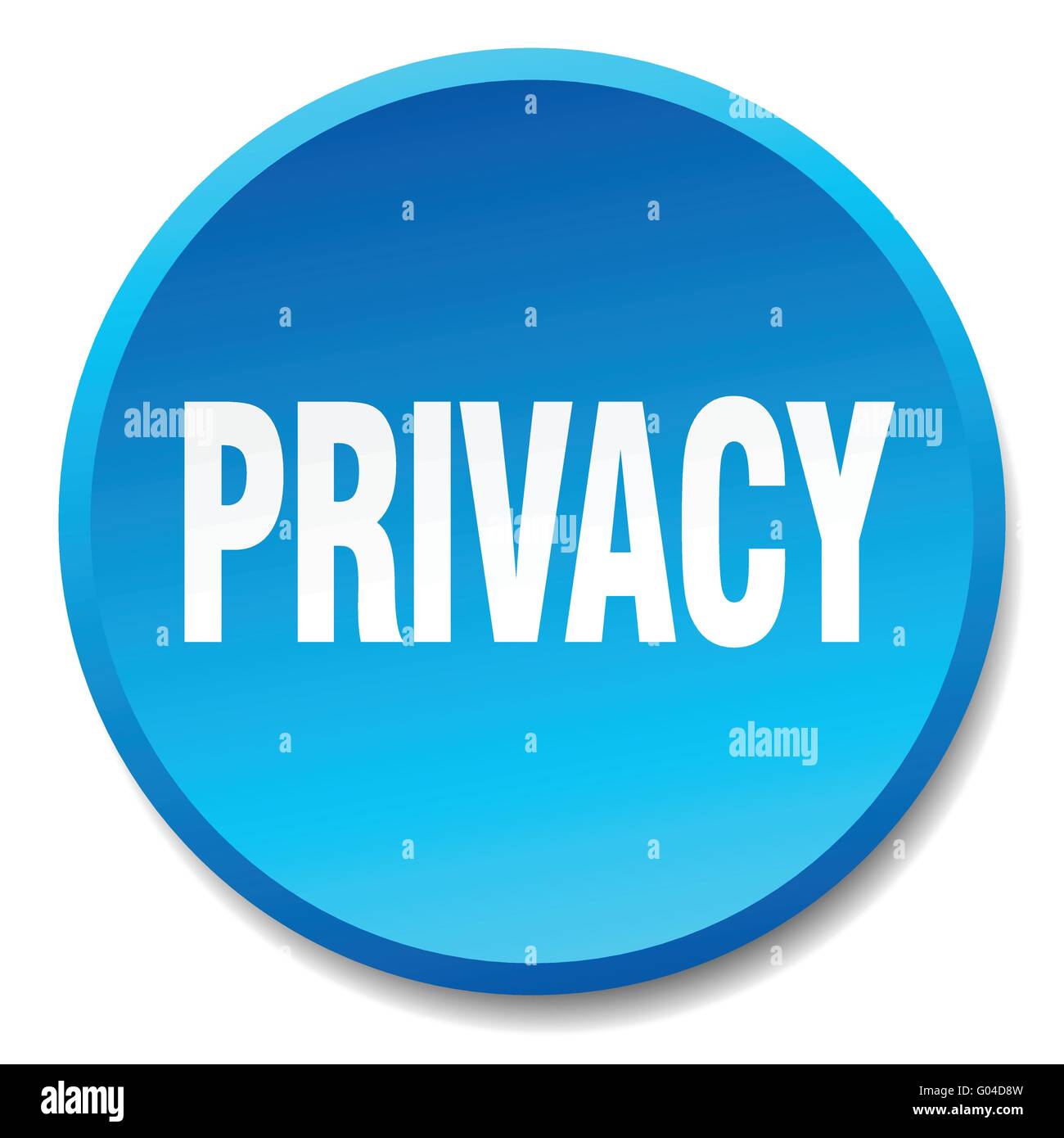 privacy blue round flat isolated push button Stock Vector Image & Art ...