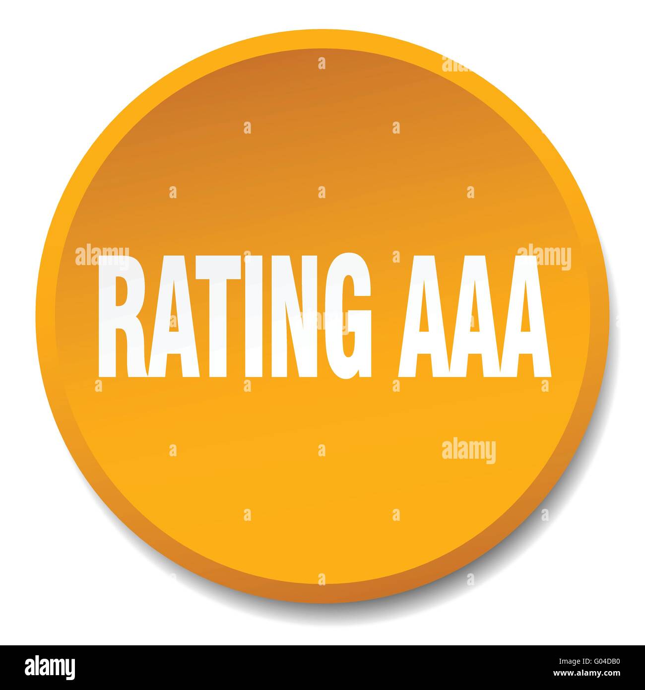 rating aaa orange round flat isolated push button Stock Vector Image ...