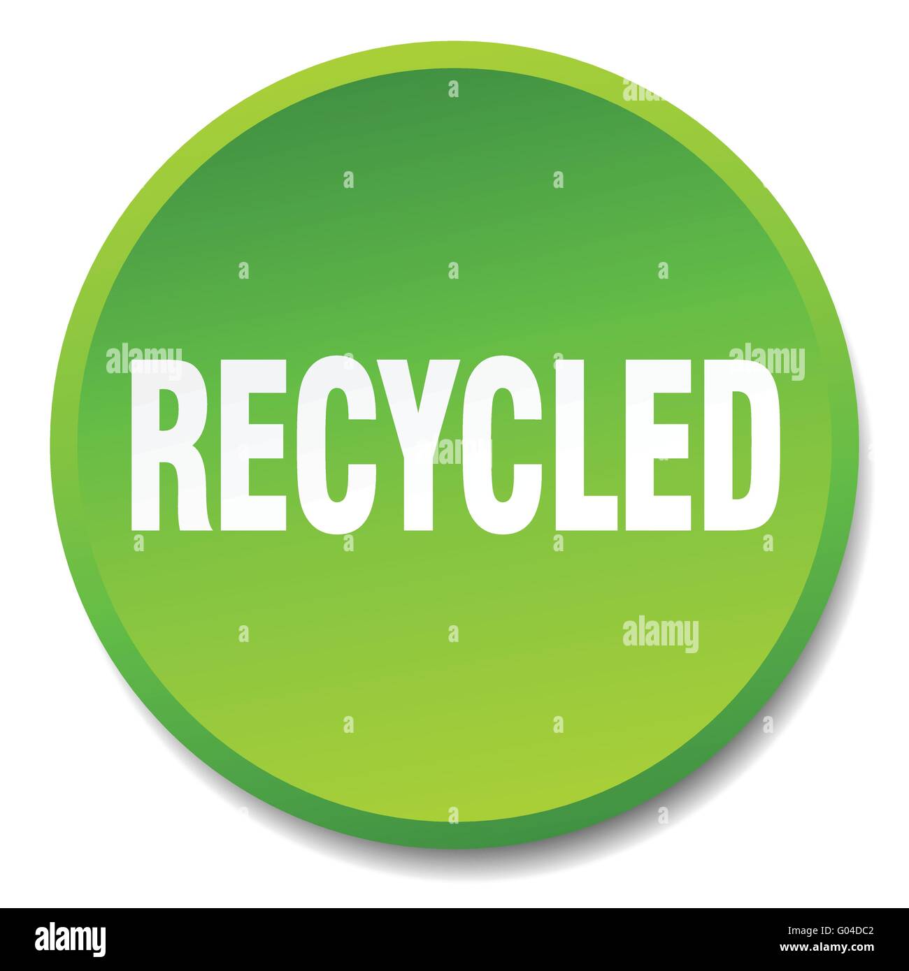 recycled green round flat isolated push button Stock Vector Image & Art ...